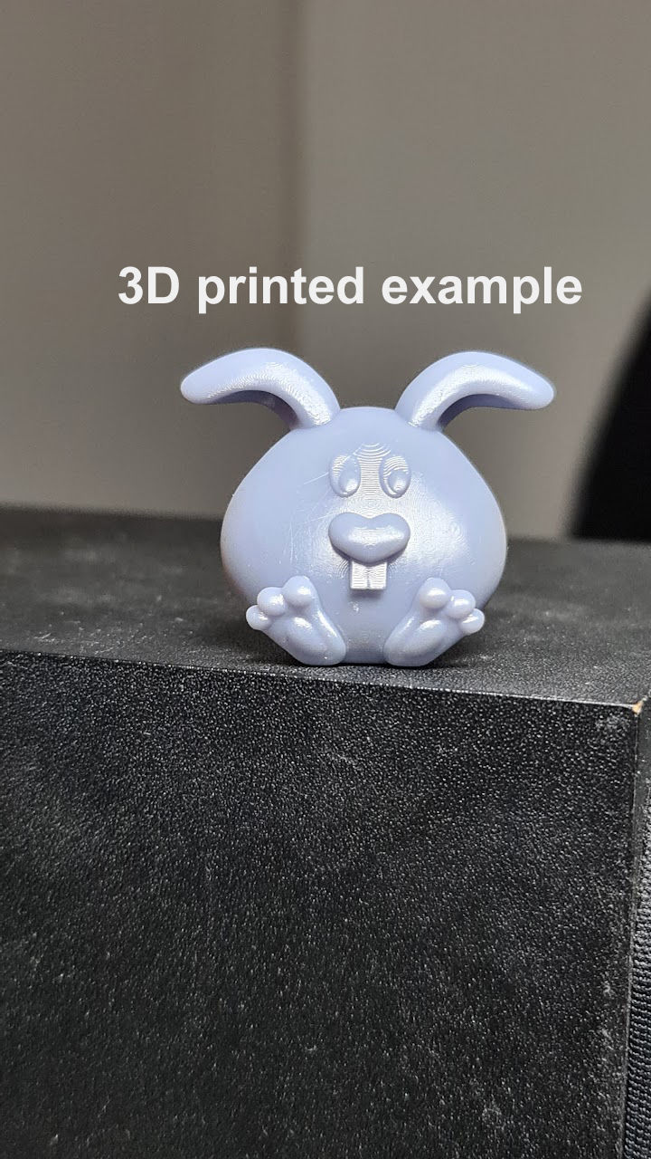 Easter Bunny cute 3D printable obj and stl files 3D model 3D printable ...