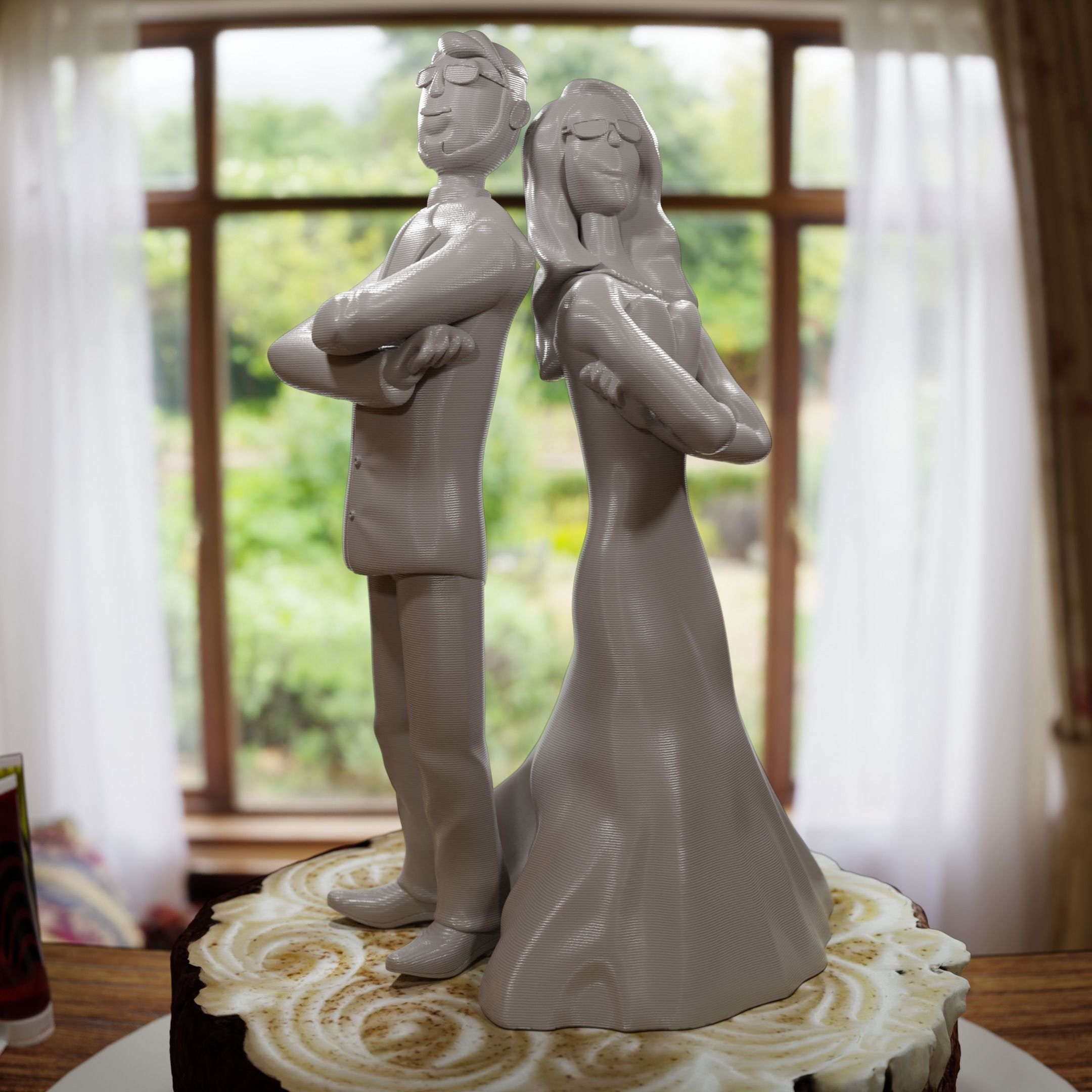 Wedding couple doll 3d print 3D model 3D printable | CGTrader