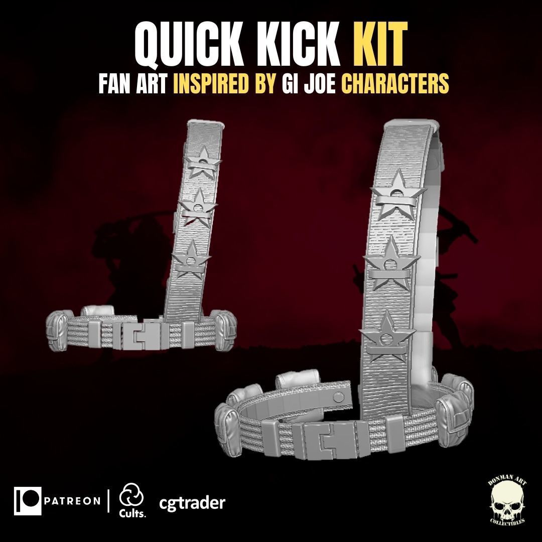 Quick Kick Kit 3D printable File For Action Figures 3D model 3D ...