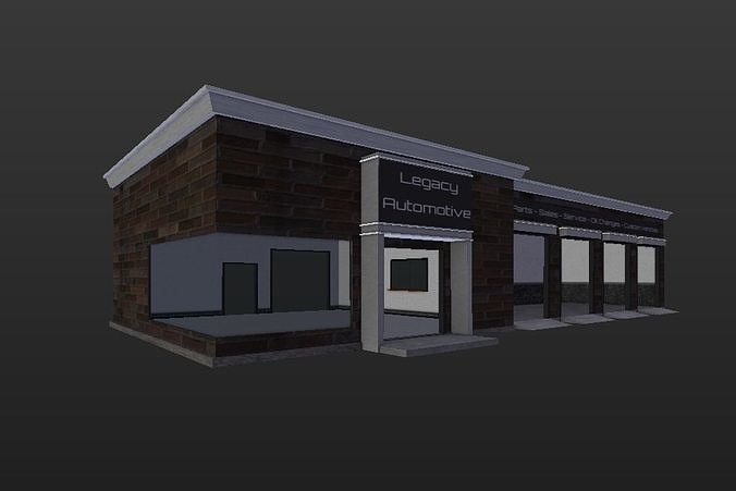 3D model Legacy Automotive Garage and Showroom VR / AR / low-poly ...