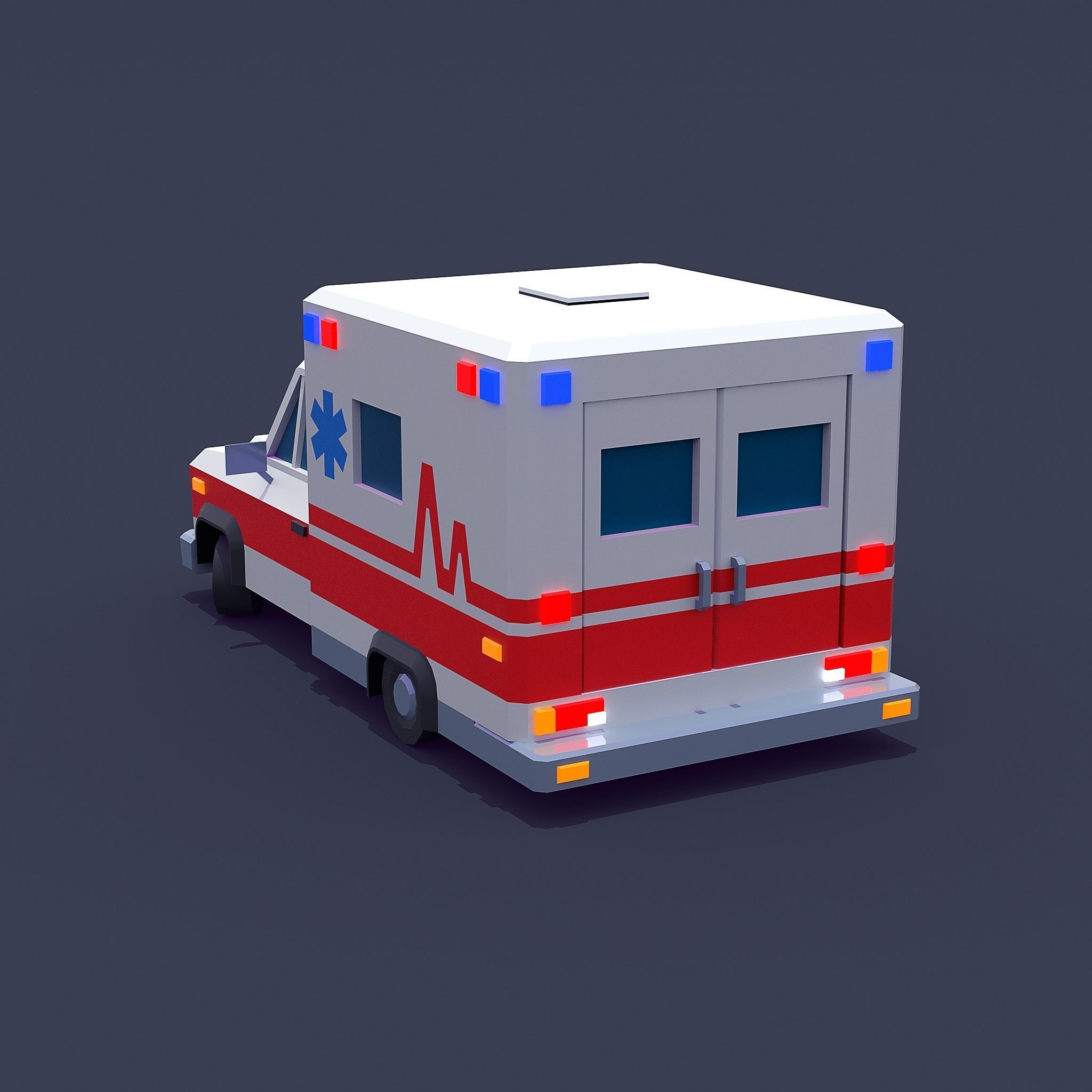 3D model Ambulance VR / AR / low-poly | CGTrader