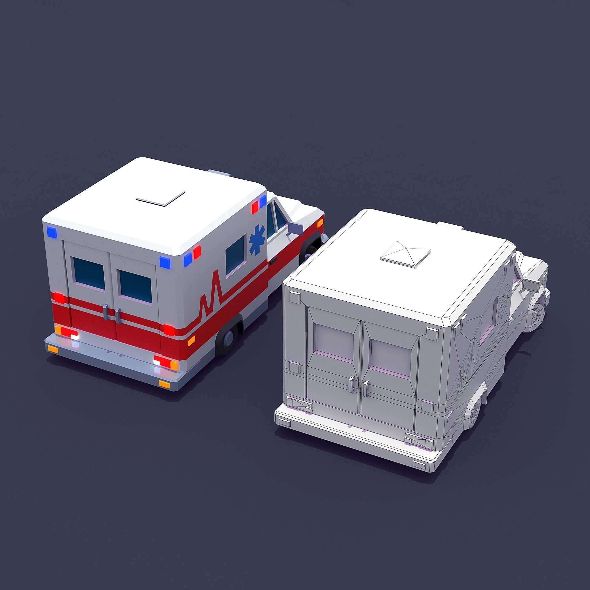 3D model Ambulance VR / AR / low-poly | CGTrader