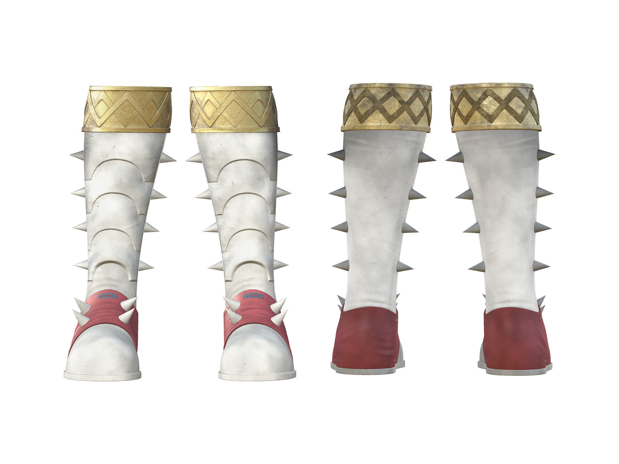 3D model Cat Ears Long Coat Knuckles Pants Boots Fantasy Full Outfit VR ...