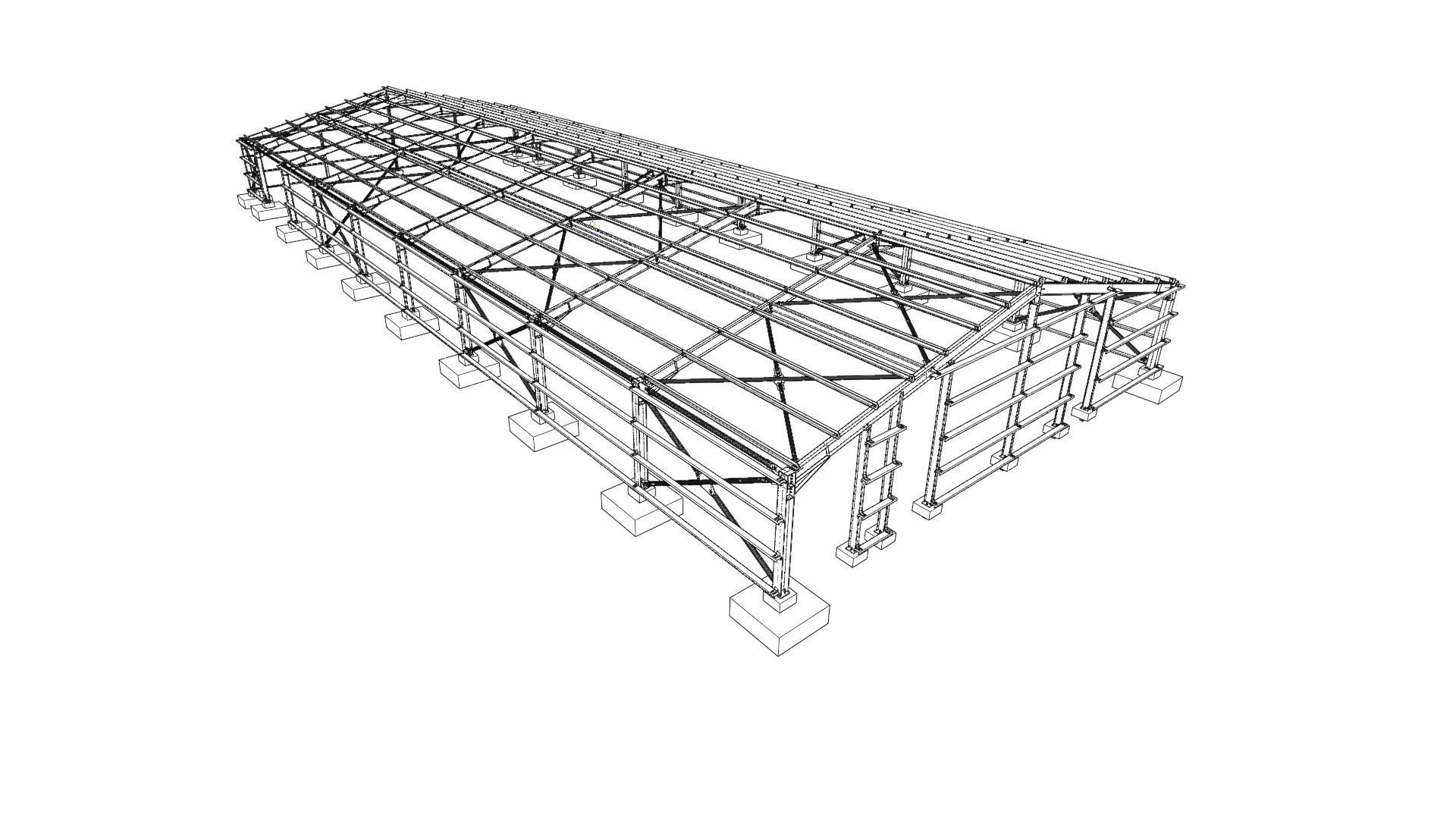 Steel Structure Building 3D model | CGTrader