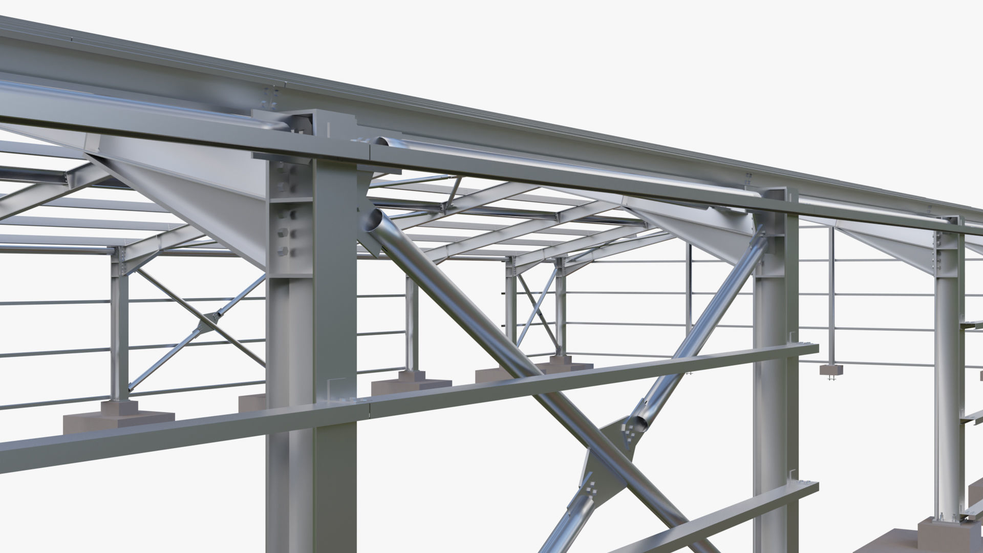 Steel Structure Building 3D model | CGTrader