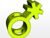 3D model of the non-binary gender identity symbol 3D model 3D printable ...