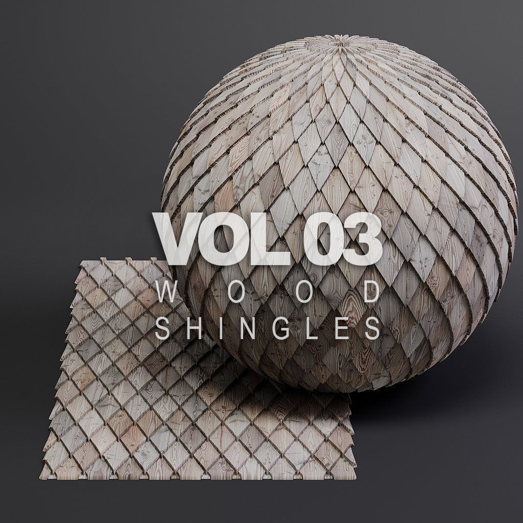 Texture Woodfacades vol03 Wood Shingles 8K Seamless PBR Materials VR ...