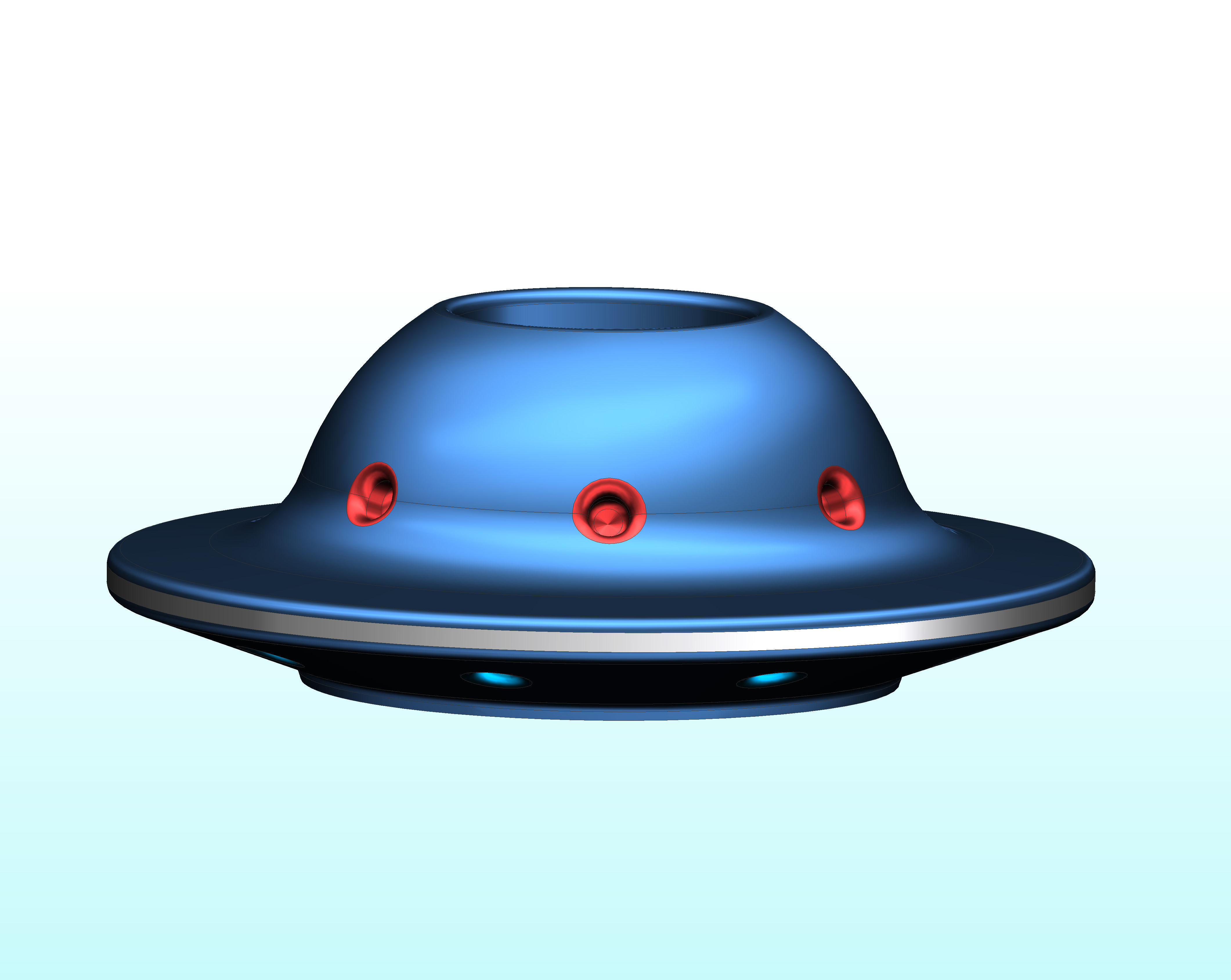 UFO Straw Topper free 3D model 3D printable | CGTrader