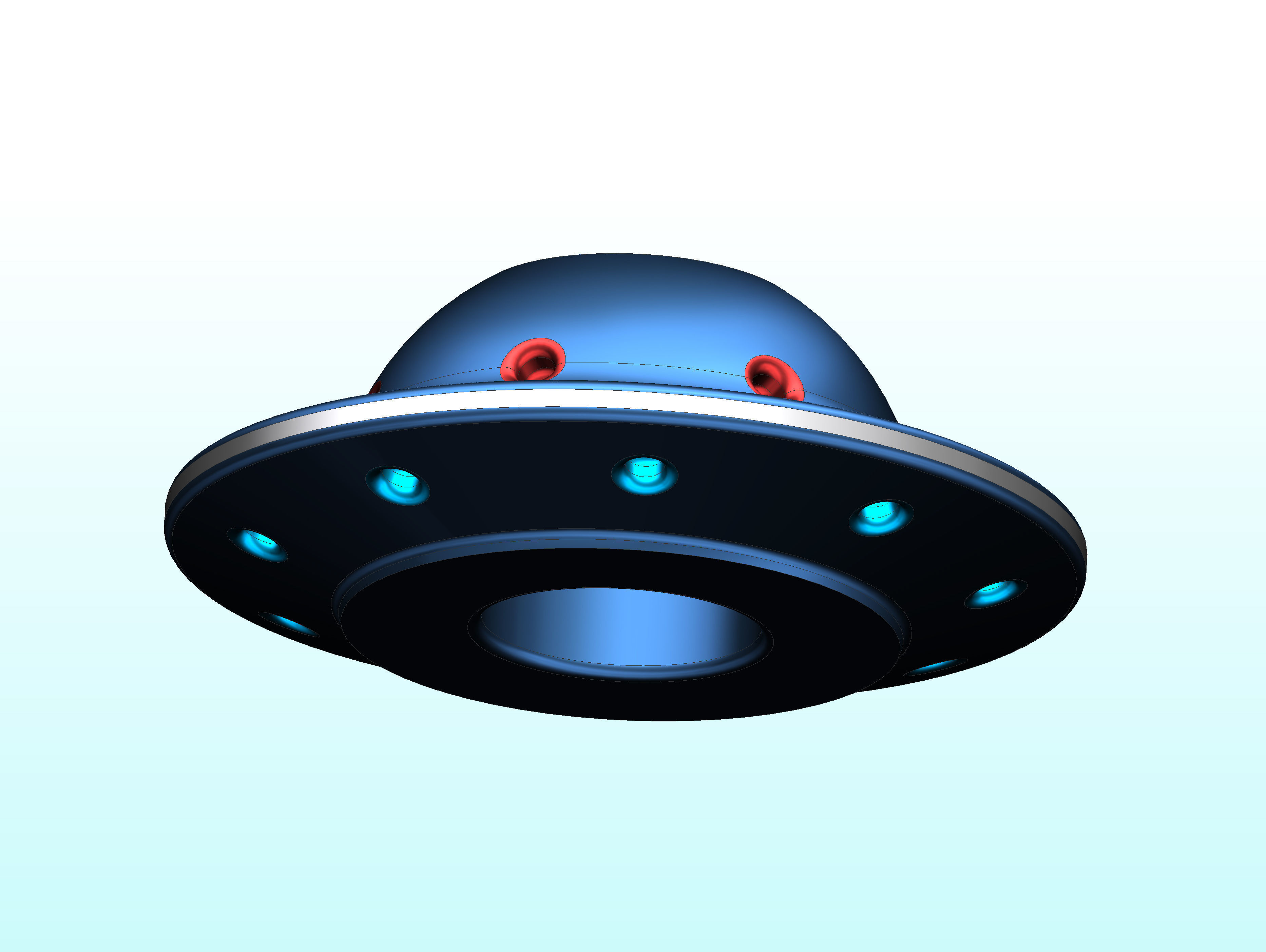 UFO Straw Topper free 3D model 3D printable | CGTrader
