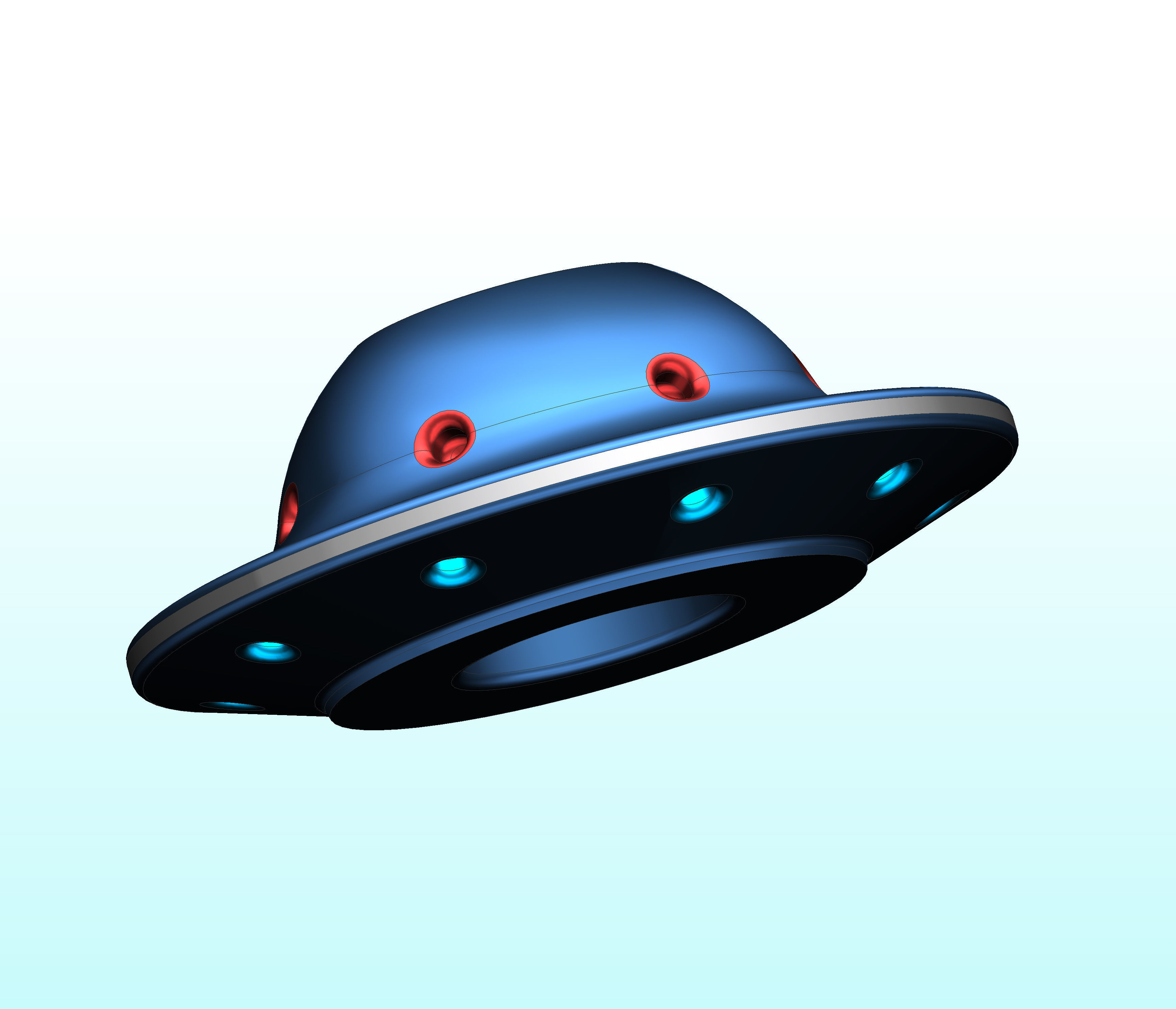 UFO Straw Topper free 3D model 3D printable | CGTrader