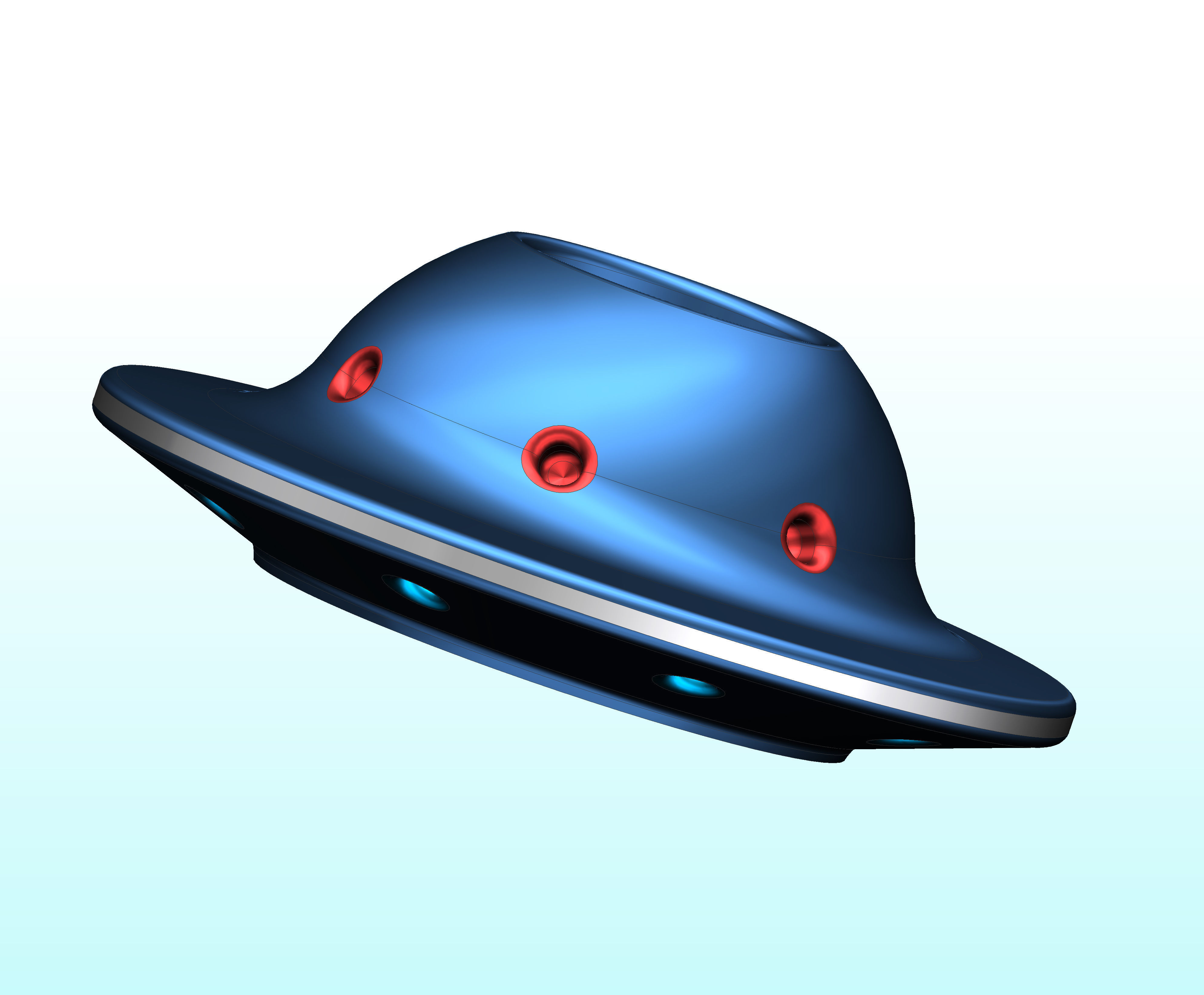 UFO Straw Topper free 3D model 3D printable | CGTrader