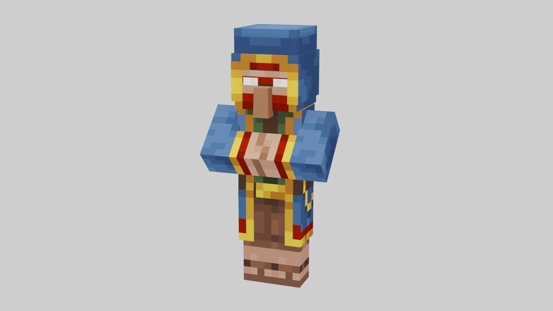 Minecraft Wandering Trader 3D model animated rigged | CGTrader