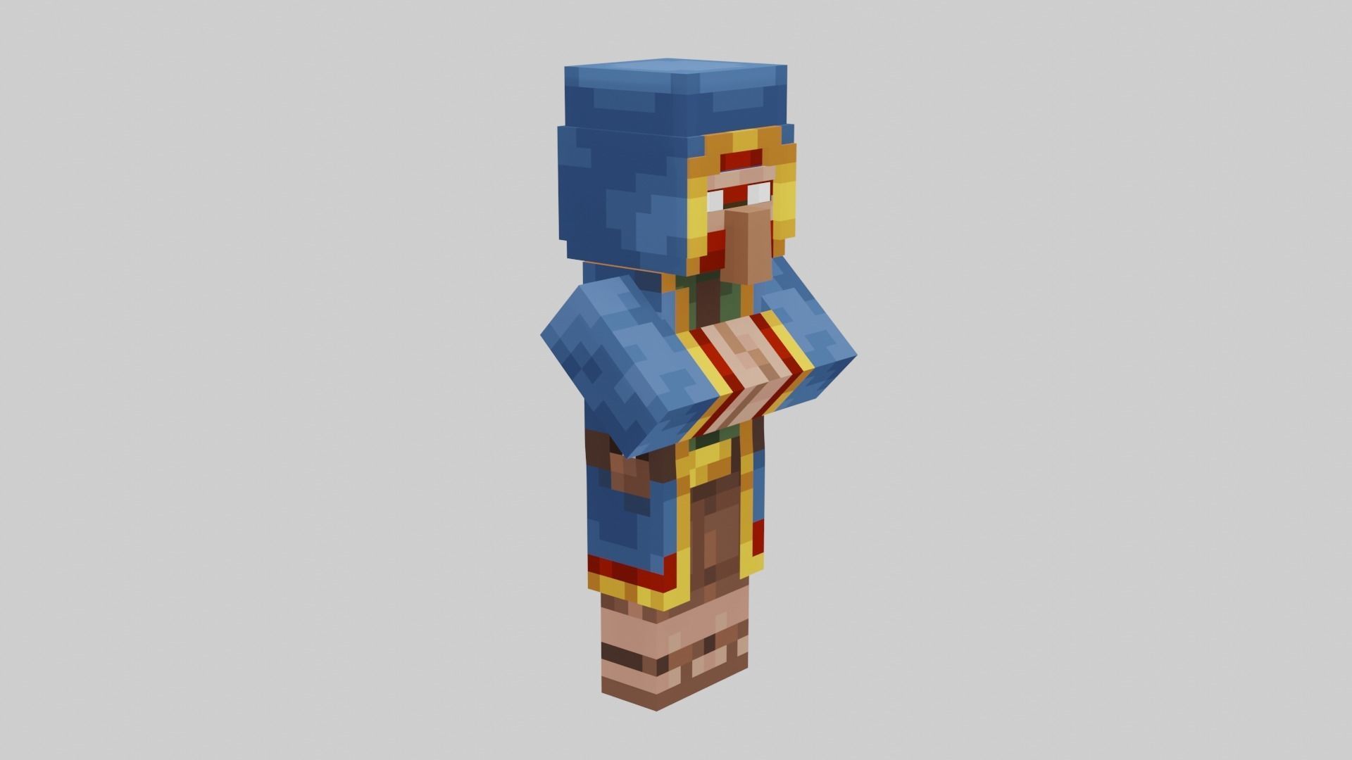 Minecraft Wandering Trader 3D model animated rigged | CGTrader