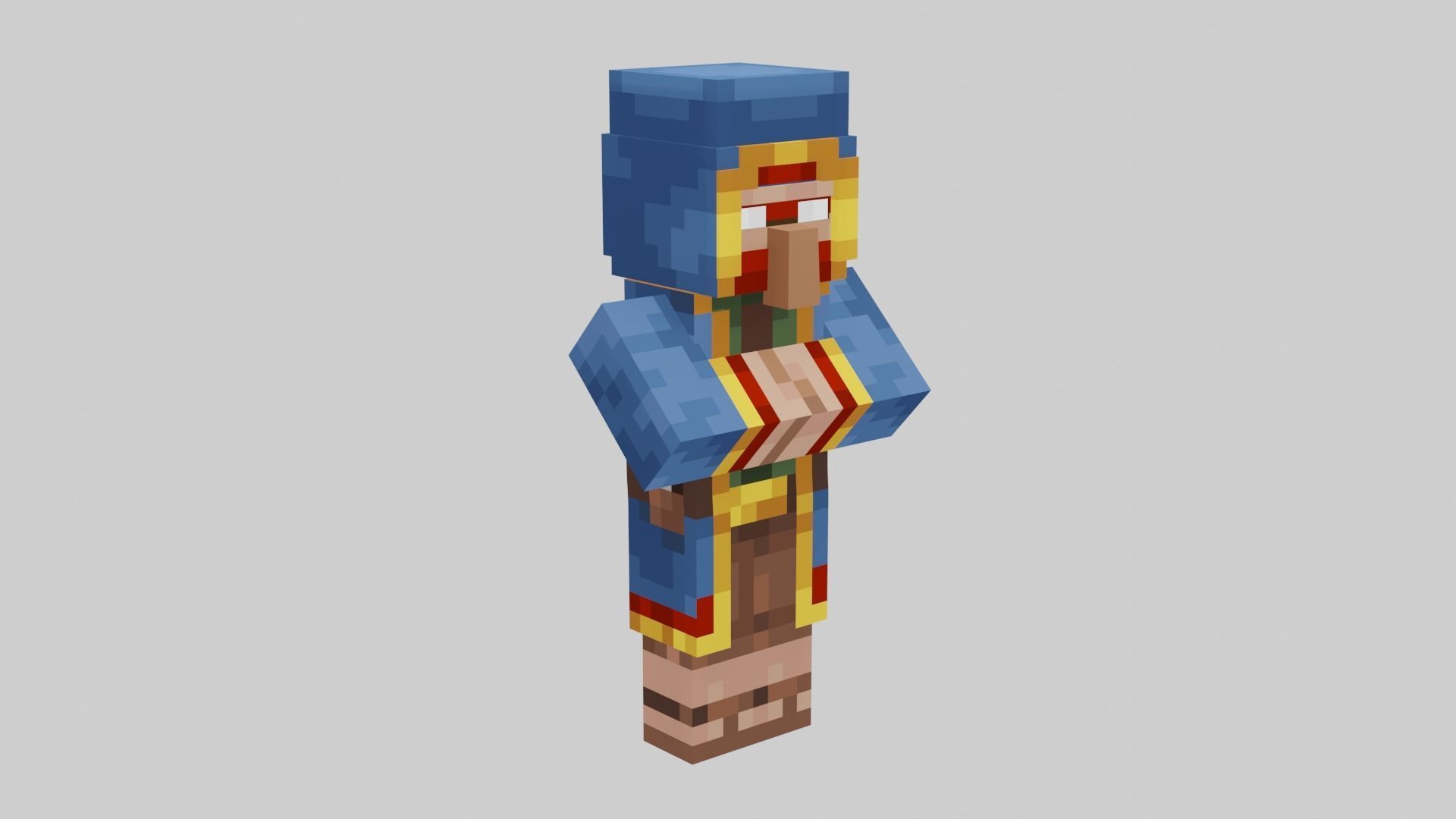 Minecraft Wandering Trader 3D model animated rigged | CGTrader