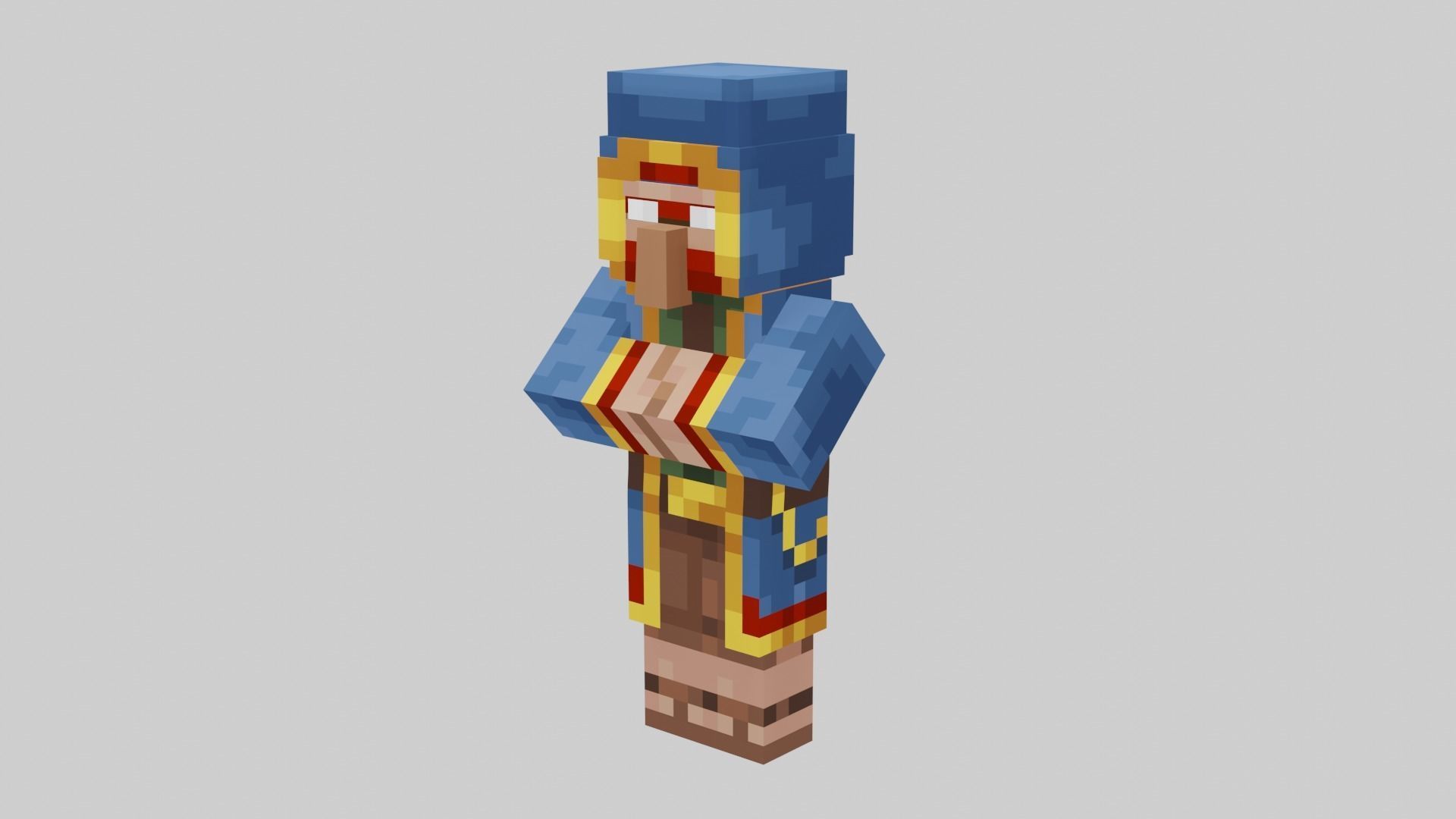 Minecraft Wandering Trader 3D model animated rigged | CGTrader