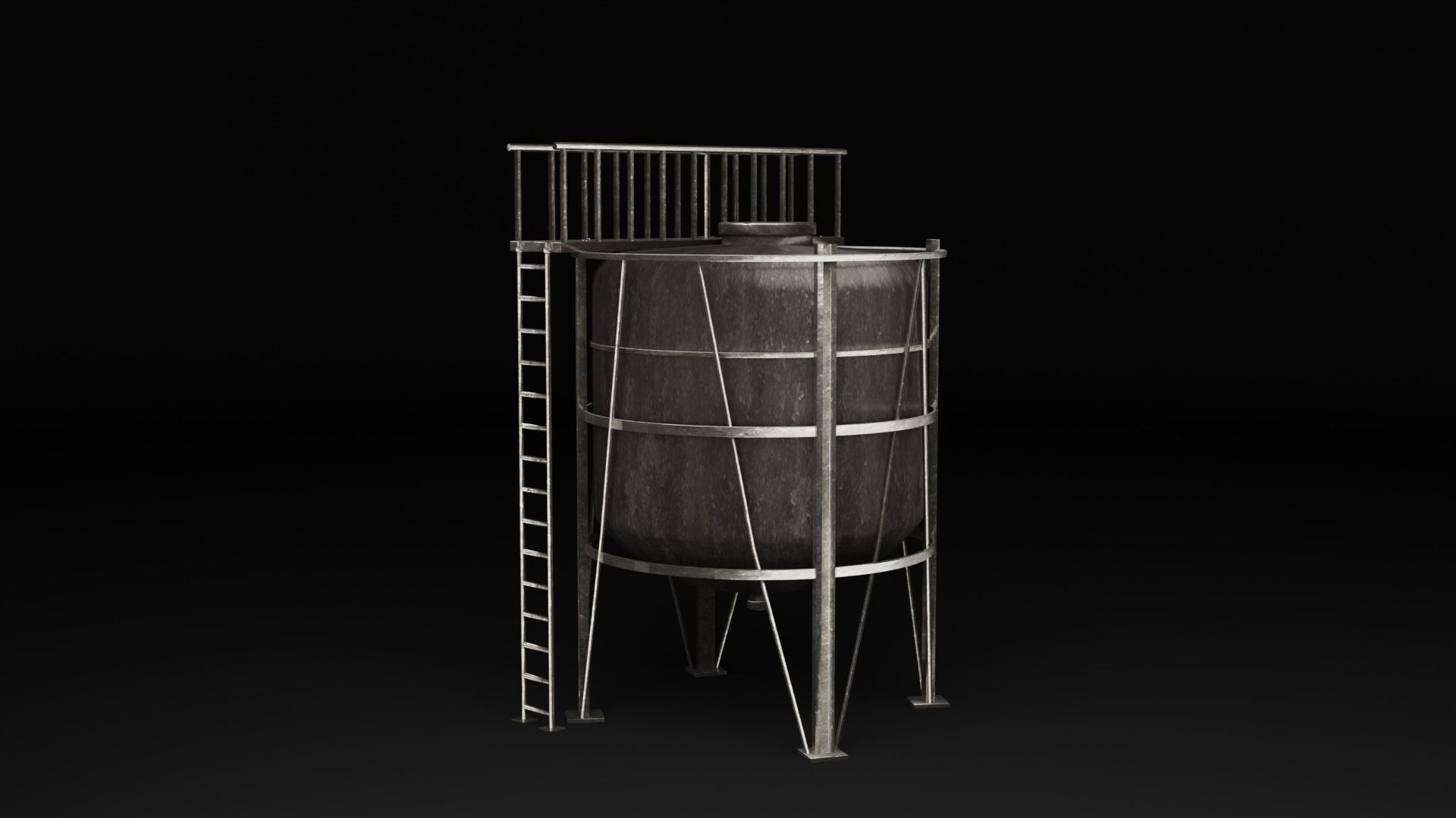 3D model POST APO SILOS SILO CONTAINER OLD TANK DESTROYED COLLECTION VR ...