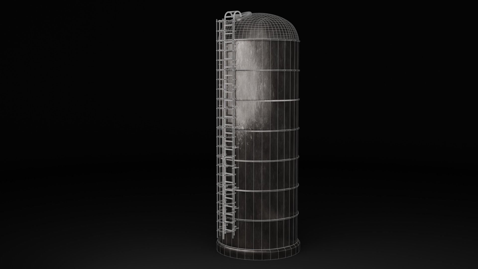 3D model POST APO SILOS SILO CONTAINER OLD TANK DESTROYED COLLECTION VR ...
