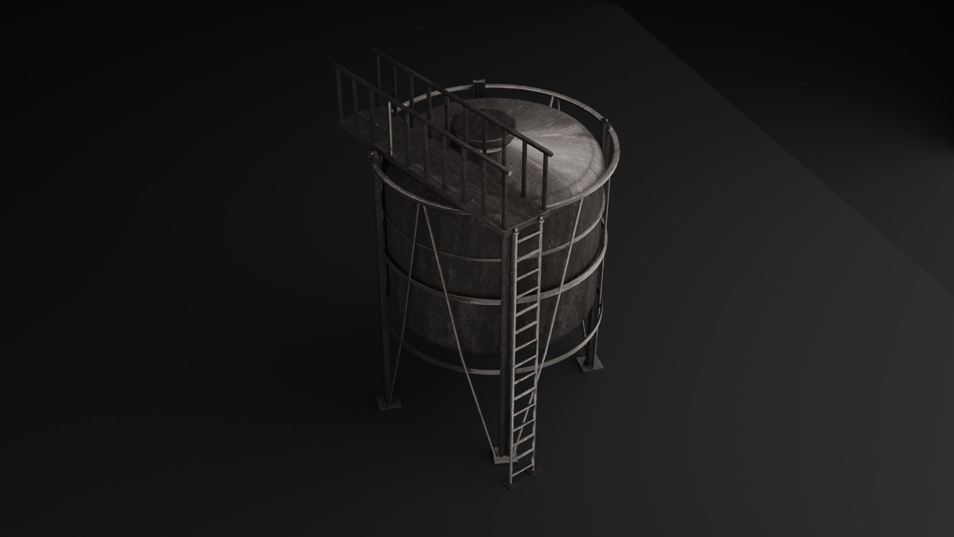 3D model POST APO SILOS SILO CONTAINER OLD TANK DESTROYED COLLECTION VR ...