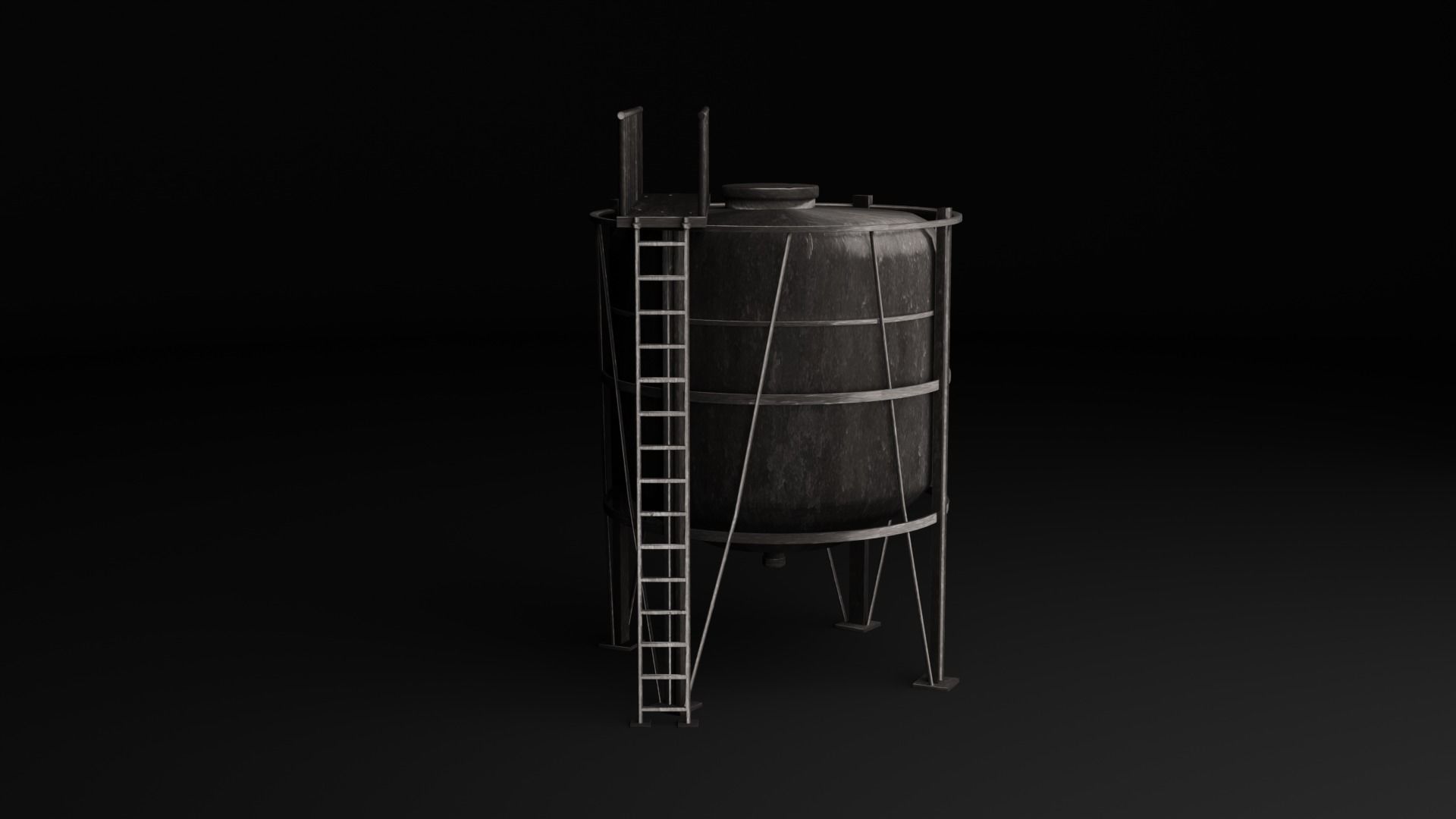 3D model POST APO SILOS SILO CONTAINER OLD TANK DESTROYED COLLECTION VR ...