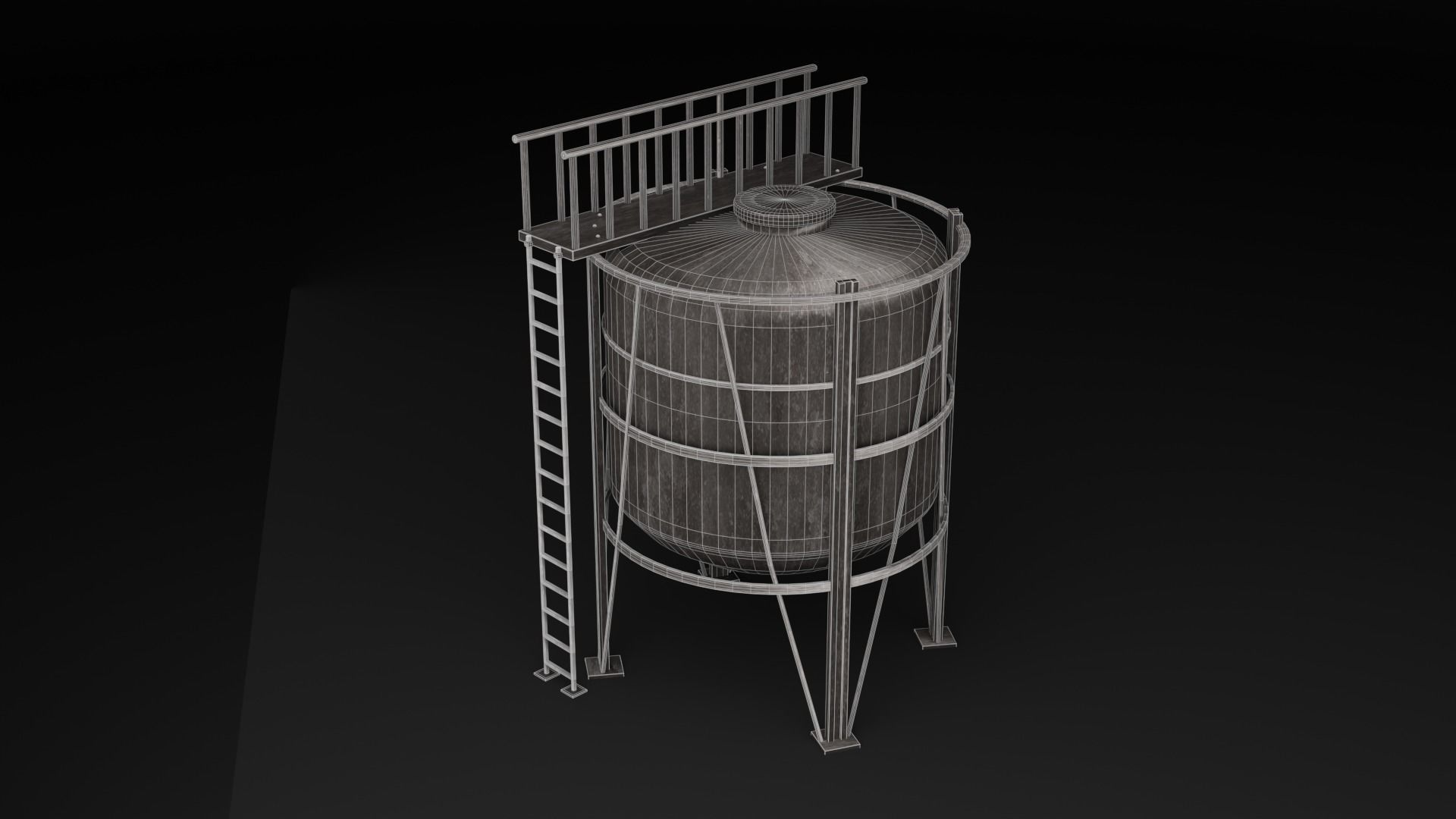 3D model POST APO SILOS SILO CONTAINER OLD TANK DESTROYED COLLECTION VR ...