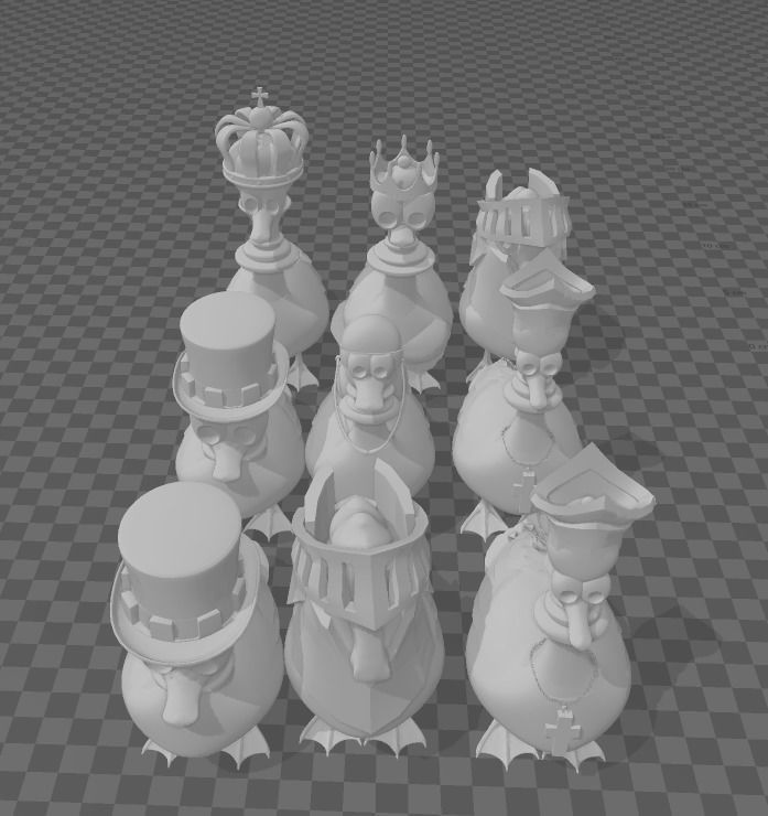 chess ducks 3D model 3D printable | CGTrader