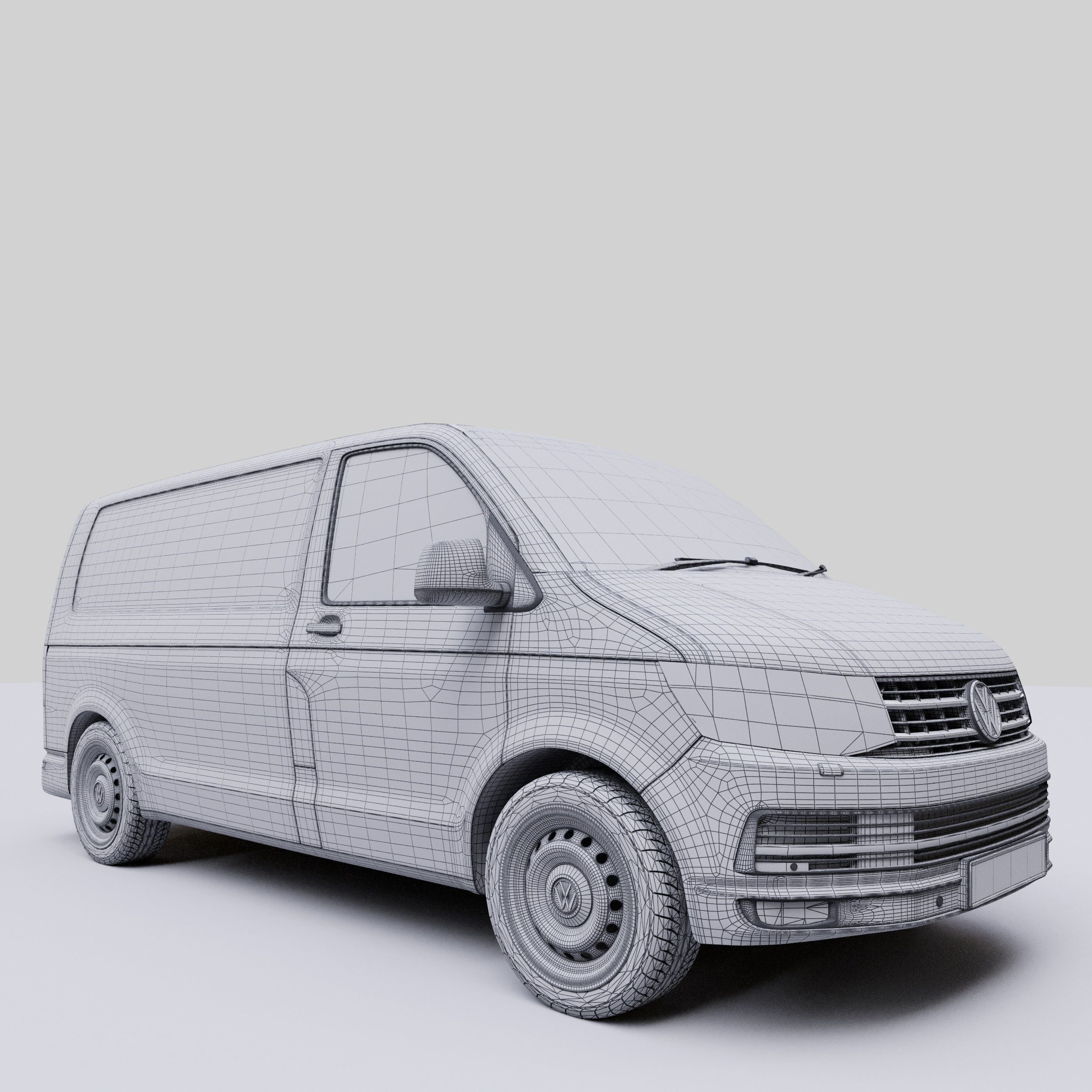 VW Volkswagen Transporter Van 2017 3D model | CGTrader