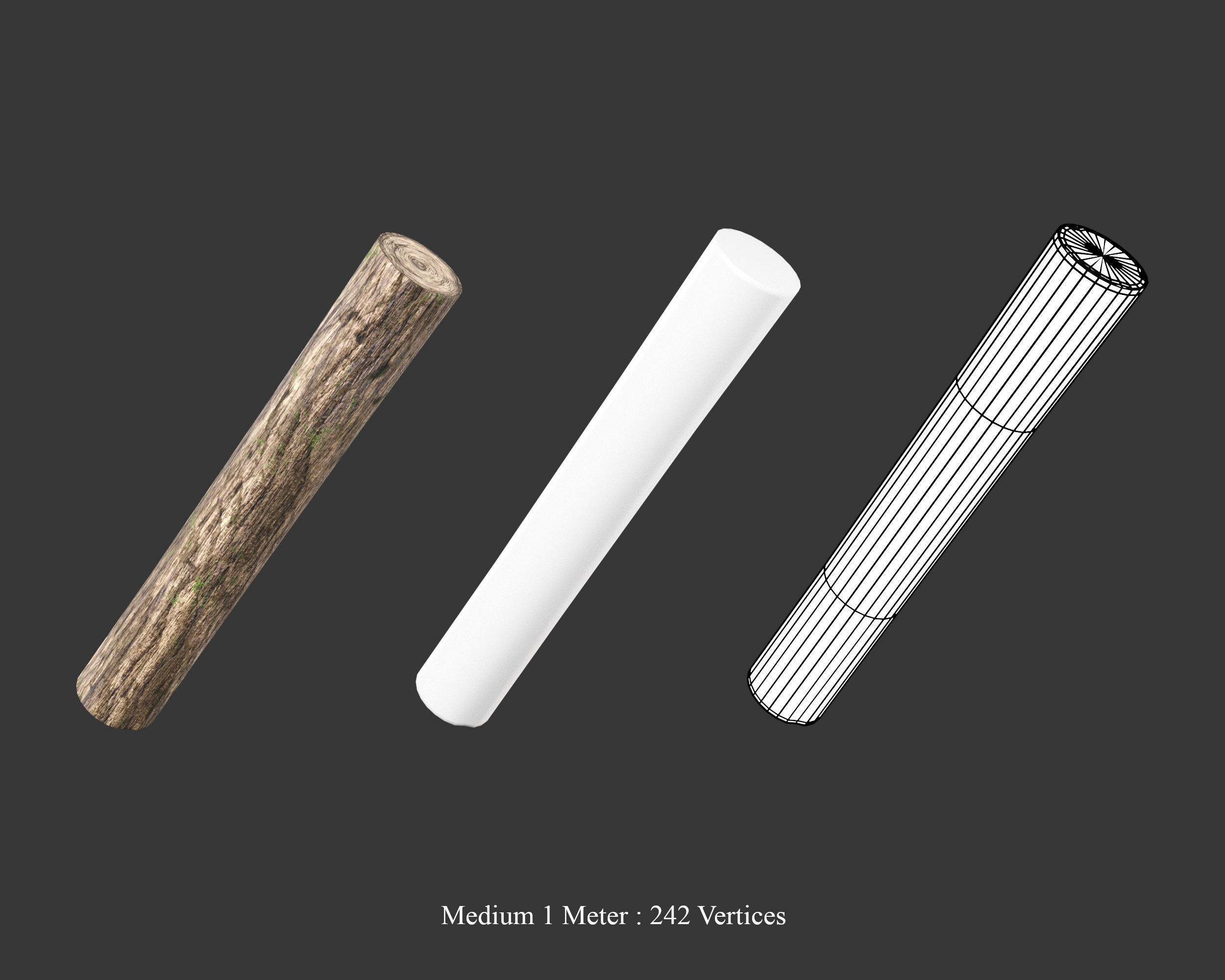 3D model Medieval Essentials Logs Building Set VR / AR / low-poly ...