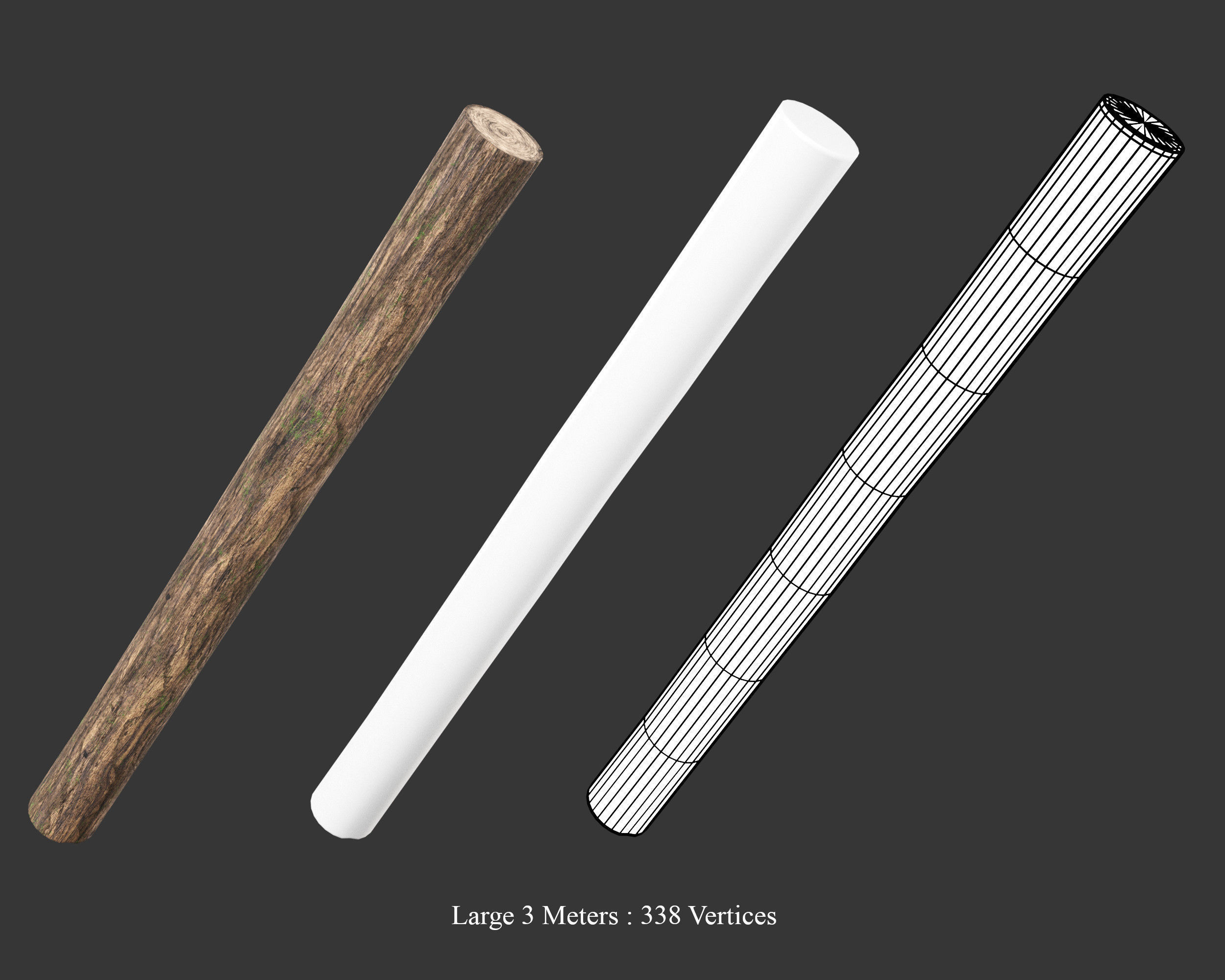 3D model Medieval Essentials Logs Building Set VR / AR / low-poly ...