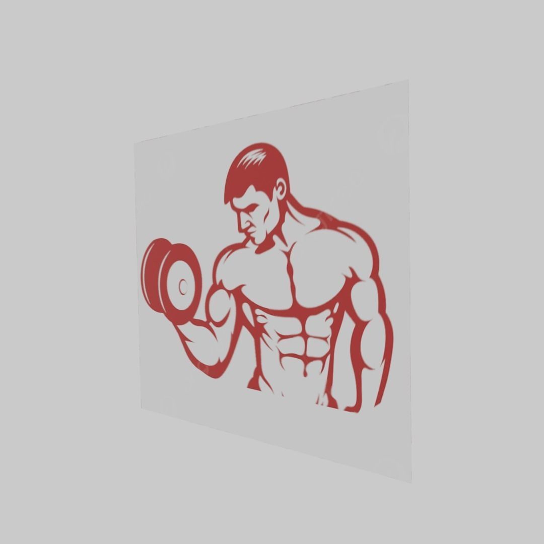 3D model Bodybuilding sign VR / AR / low-poly | CGTrader