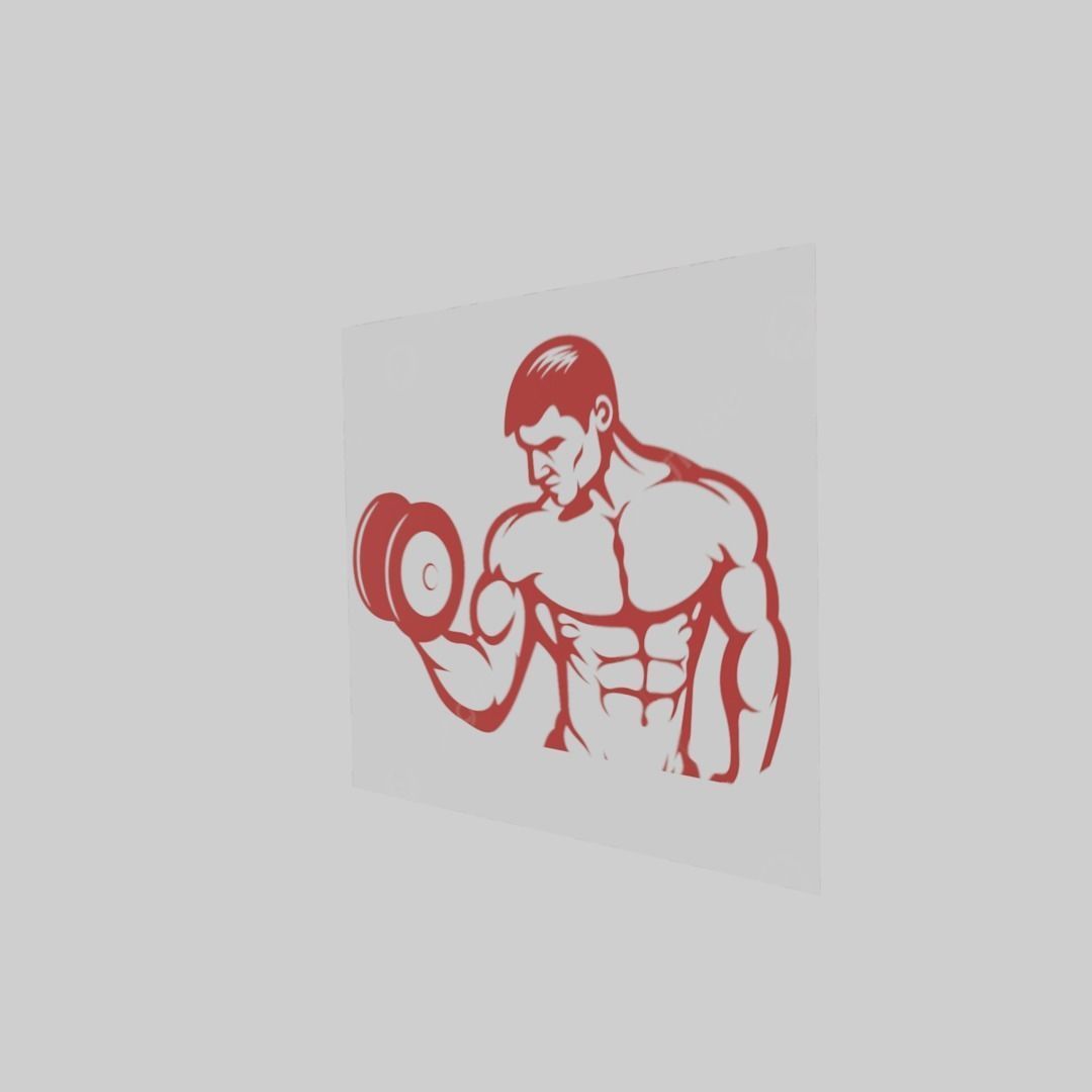 3D model Bodybuilding sign VR / AR / low-poly | CGTrader