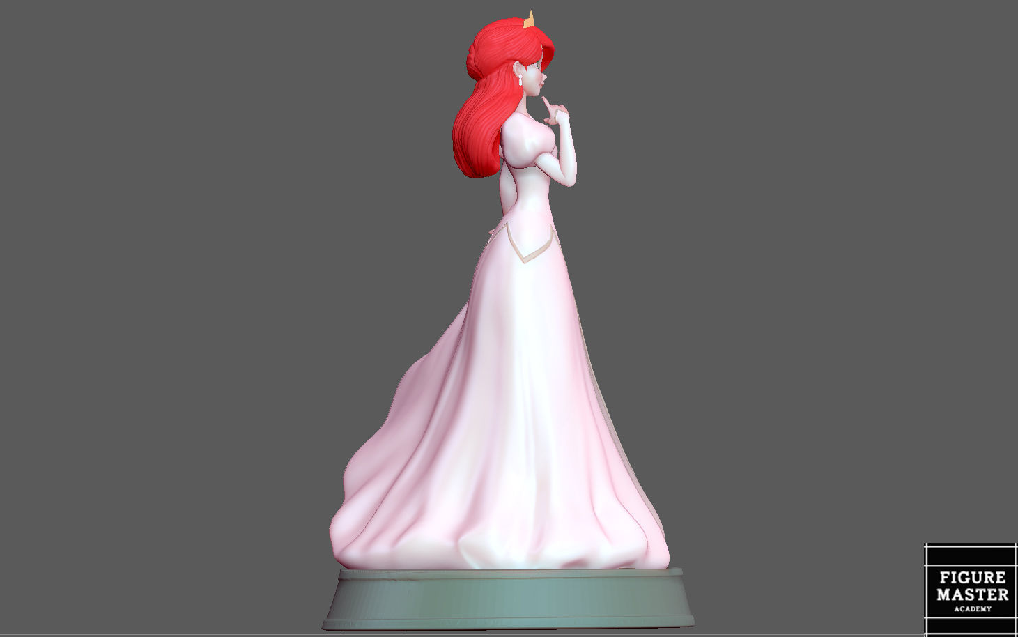 ARIEL LITTLE MERMAID WEDDING DRESS DISNEY ANIMATION princess 3D model ...