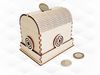 Piggy bank coin box svg dxf design for laser cut 3D model 3D printable ...