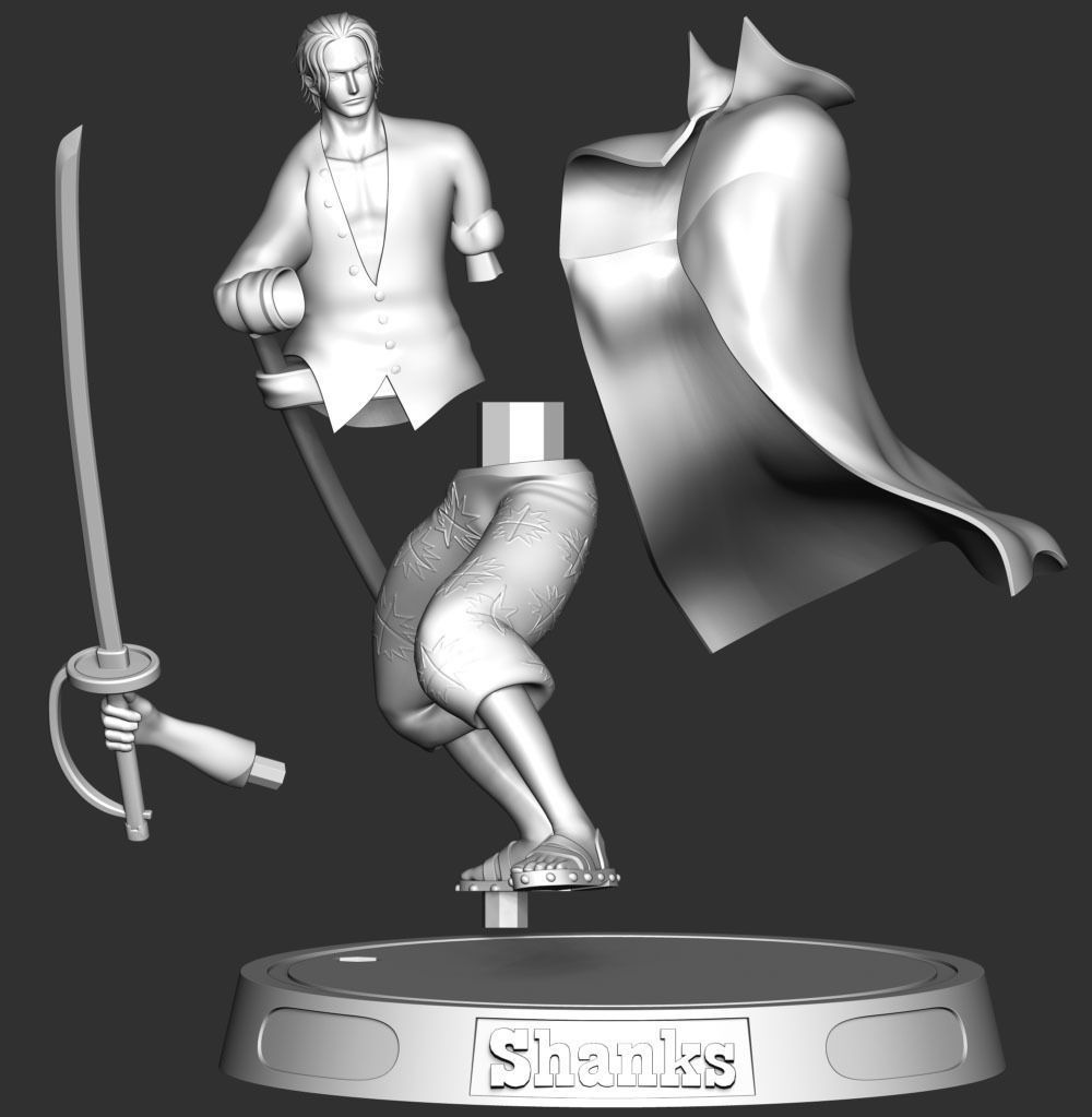 One Piece - Shanks 3D model 3D printable | CGTrader