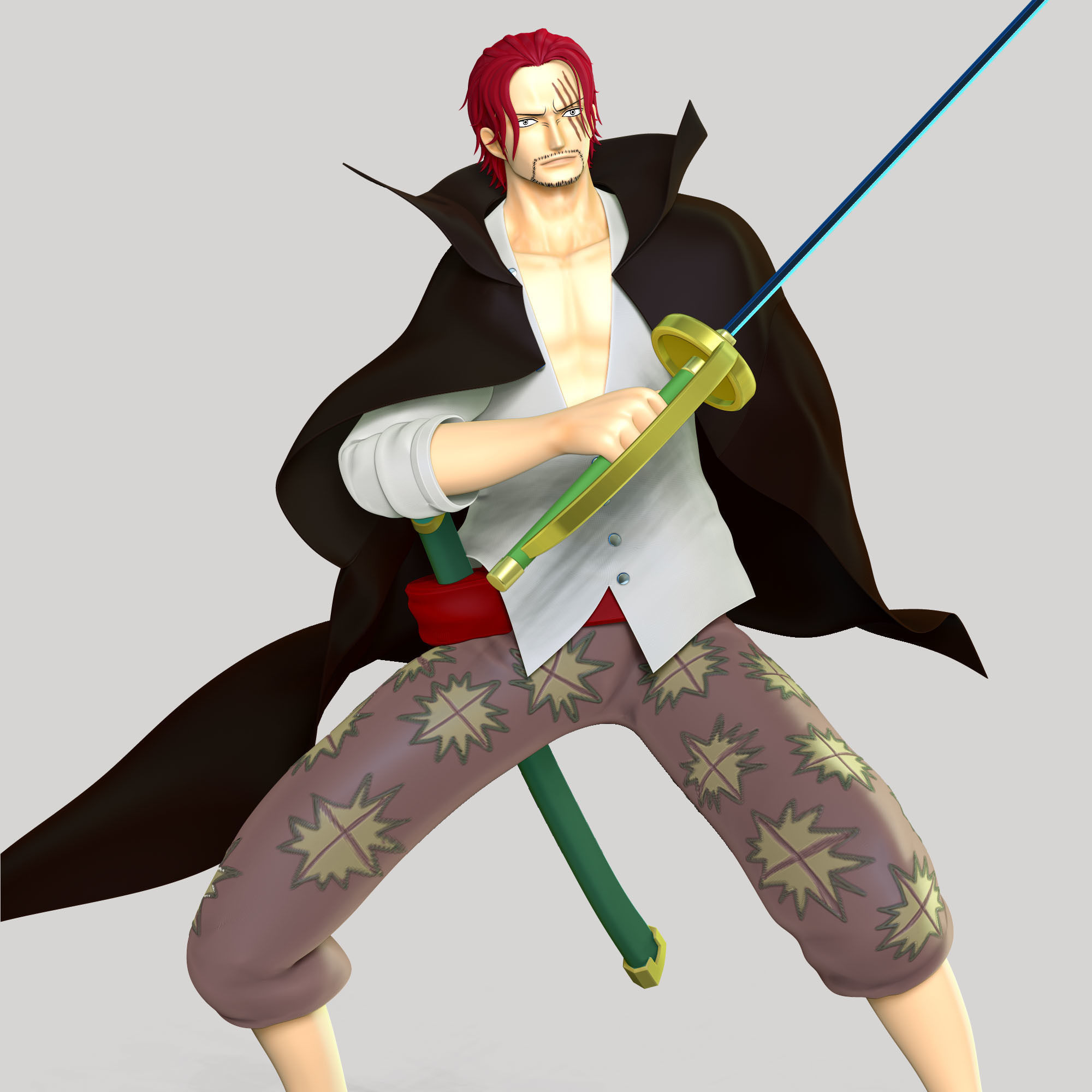 One Piece - Shanks 3D model 3D printable | CGTrader
