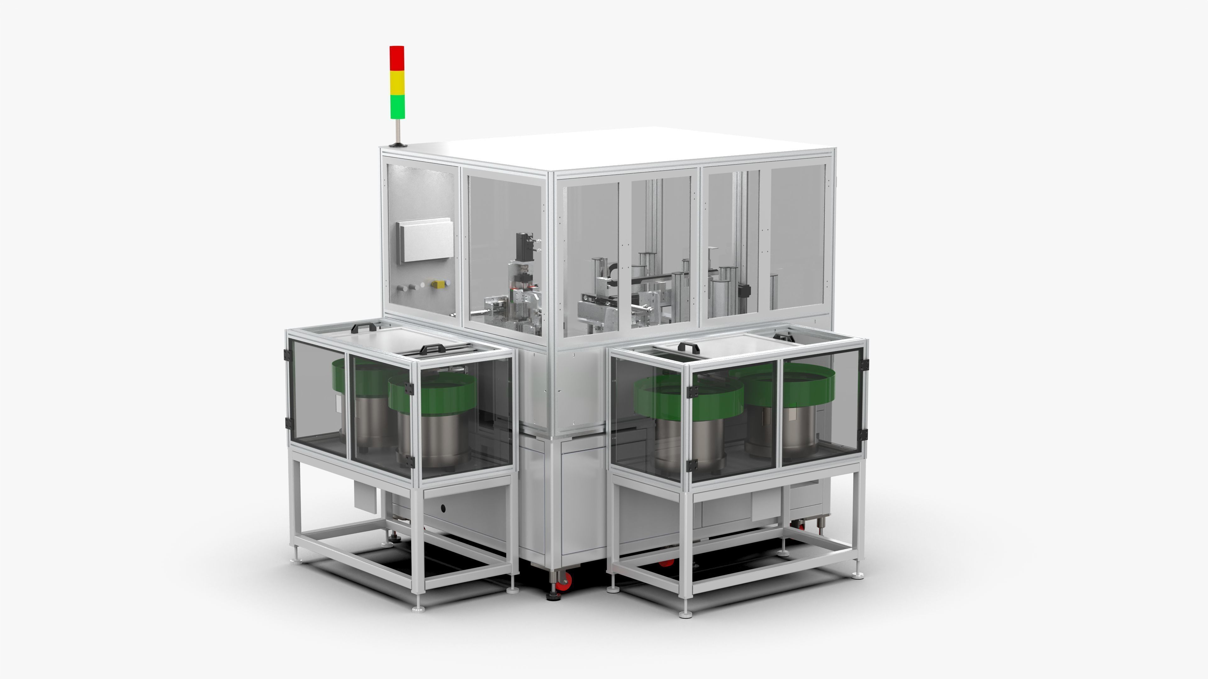 Automatic Spring Distribution and Assembly Swinging Machine 3D model ...