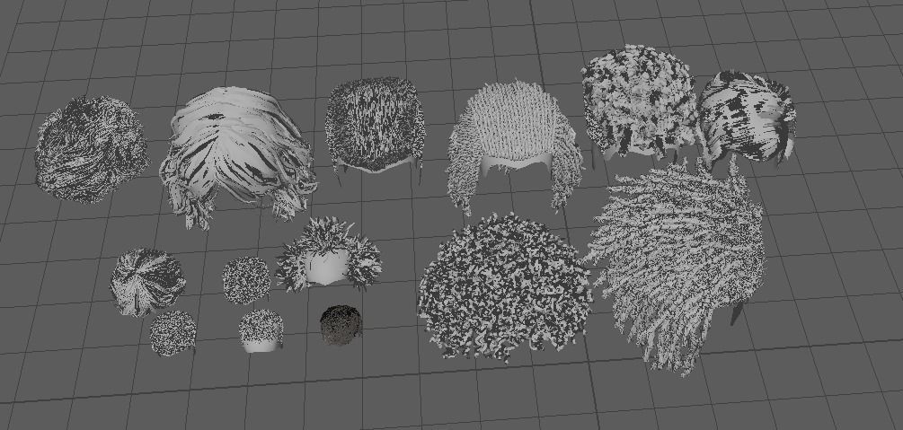 3D model Male Hair Collection - Game and Animation Ready 3D models VR ...