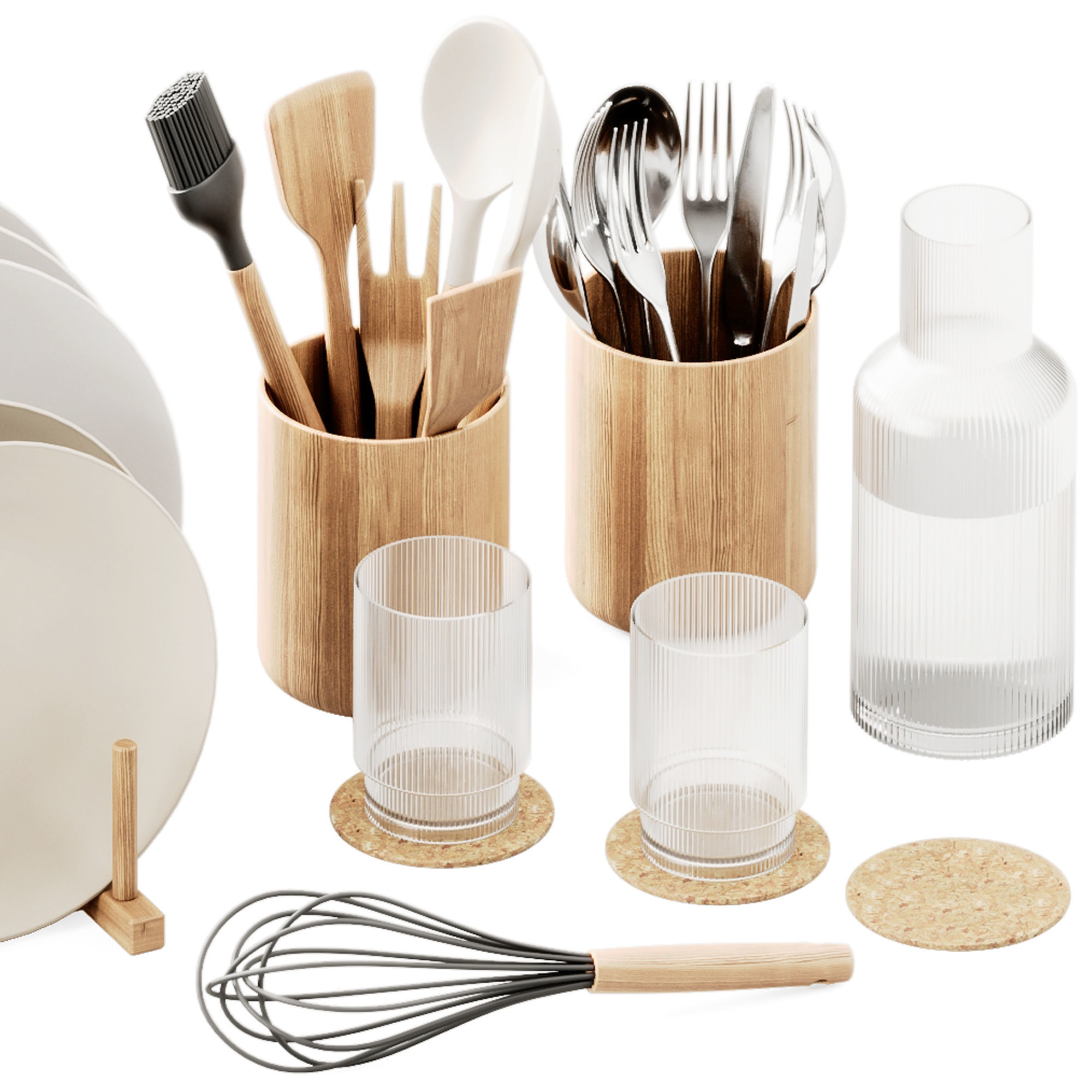 IKEA Ostbit Plate Holder Kitchen Set 3D model | CGTrader