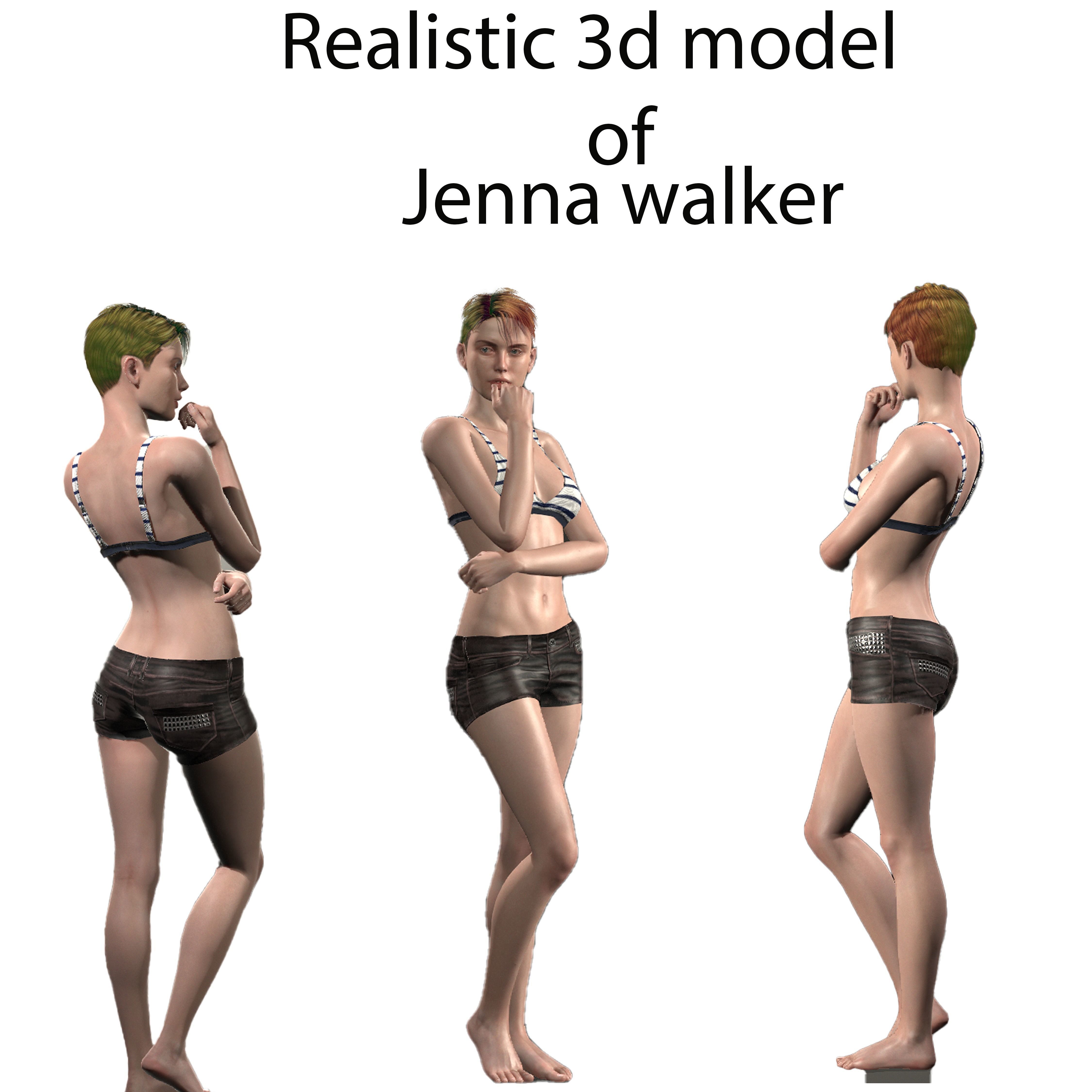 3D model Jenna Walker VR / AR / low-poly | CGTrader