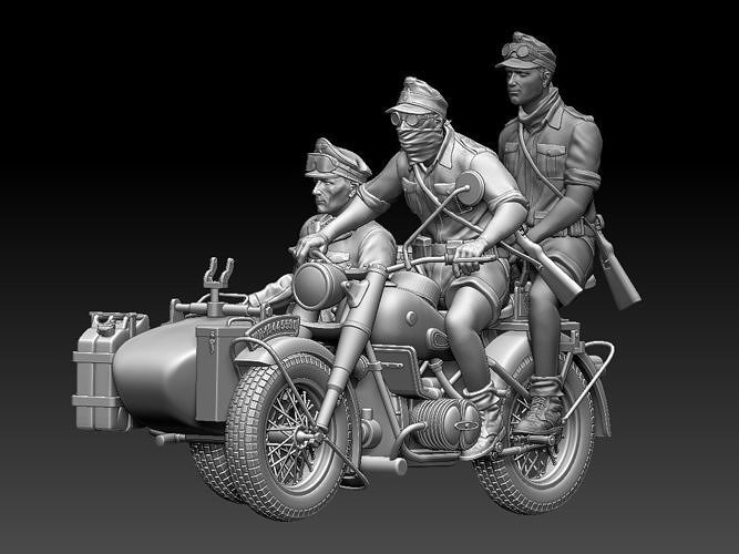 german motorcycle crew 3D model 3D printable | CGTrader