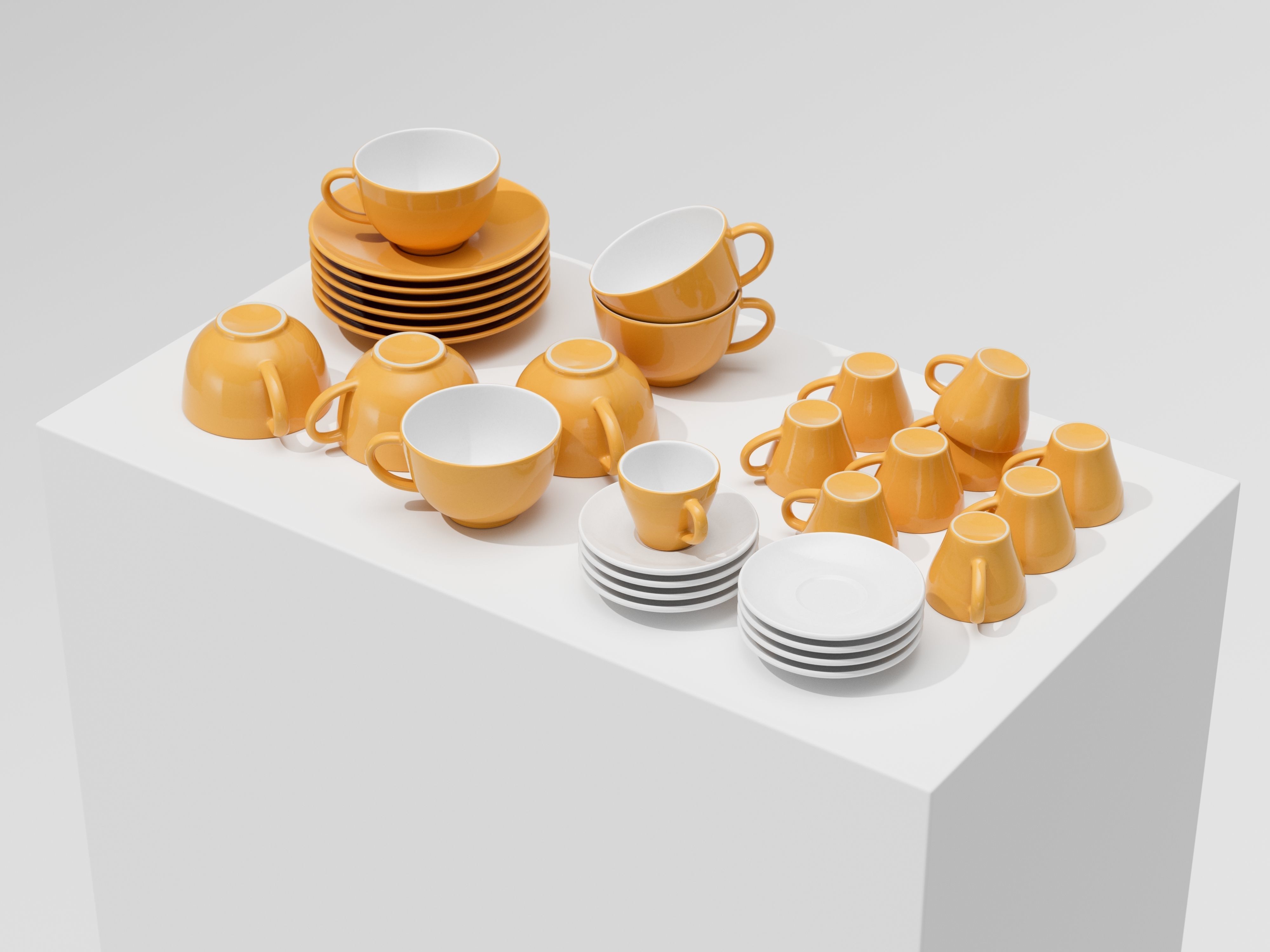 Coffee cups free 3D model | CGTrader