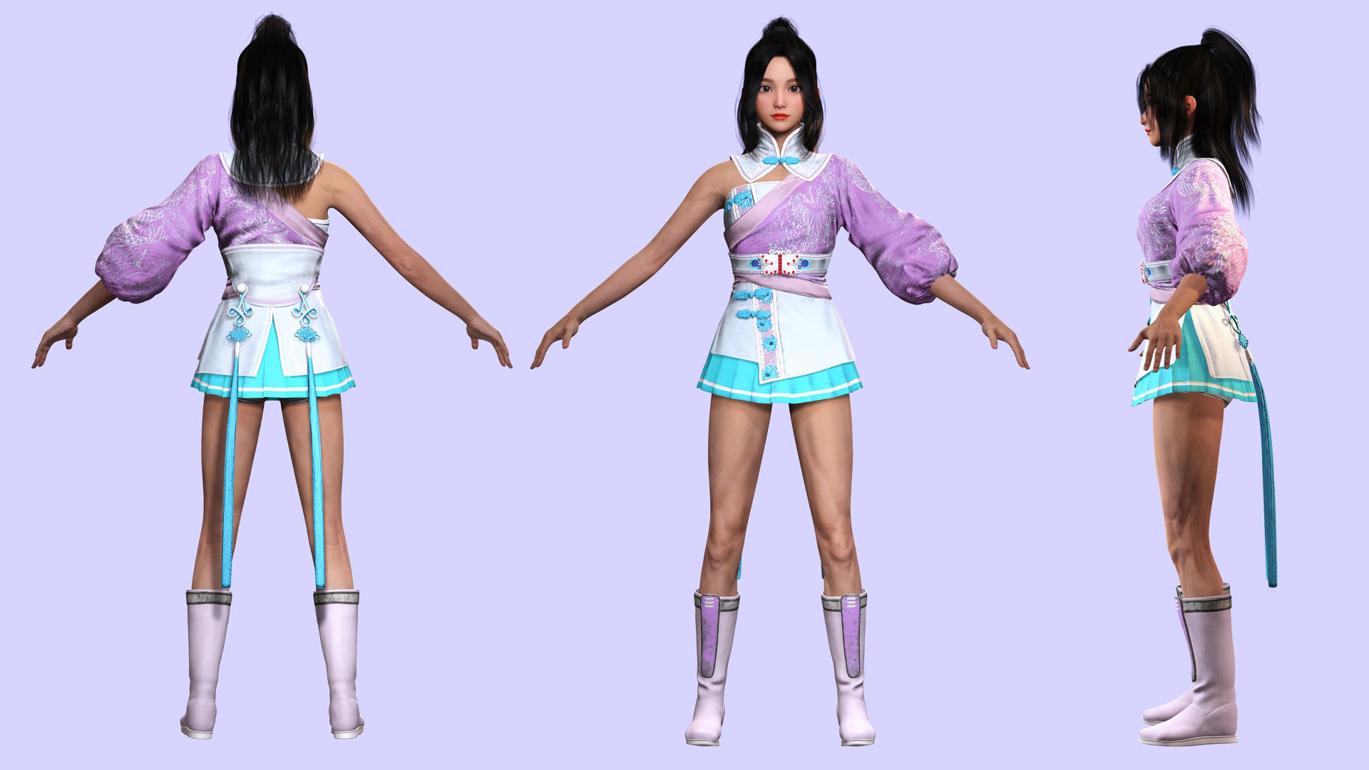 3D model Chinese Girl Full Product VR / AR / low-poly | CGTrader