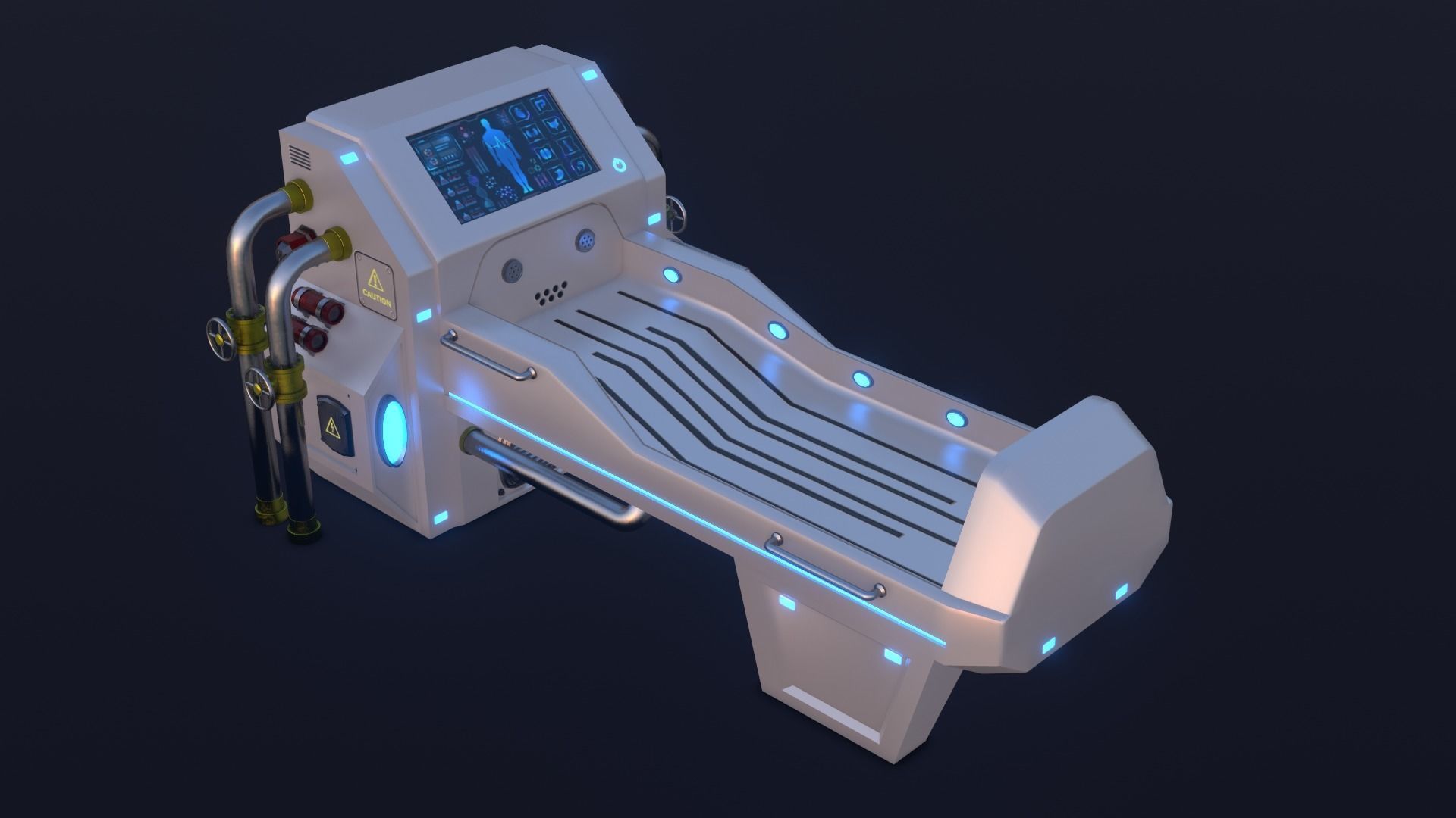 3D model Sci-Fi Cryopod VR / AR / low-poly | CGTrader