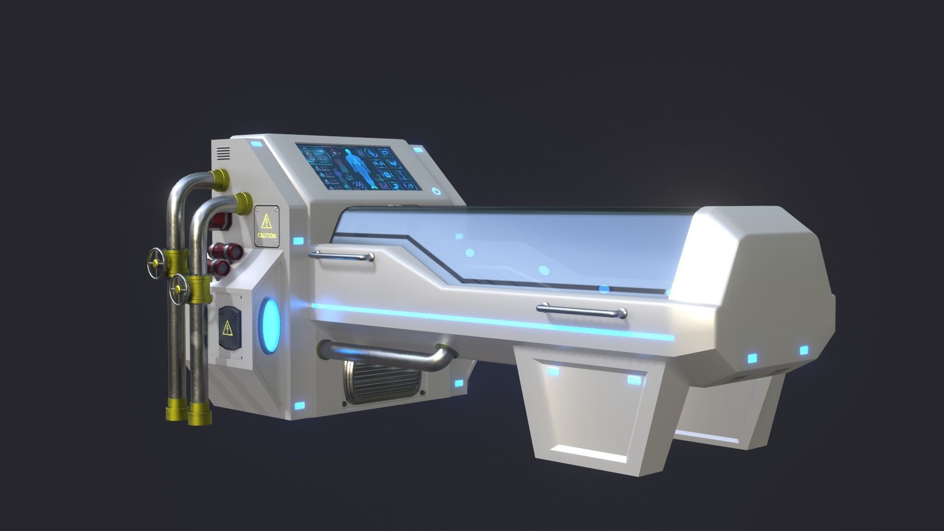 3D model Sci-Fi Cryopod VR / AR / low-poly | CGTrader