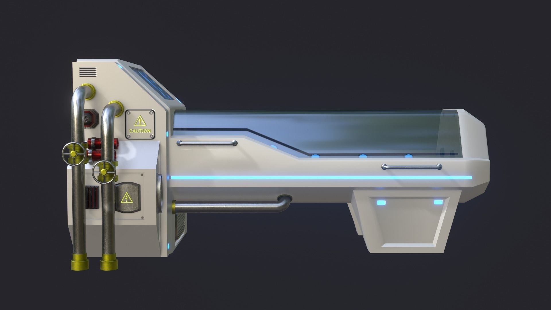3D model Sci-Fi Cryopod VR / AR / low-poly | CGTrader