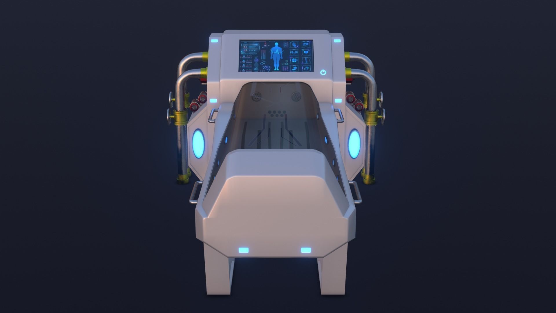 3D model Sci-Fi Cryopod VR / AR / low-poly | CGTrader