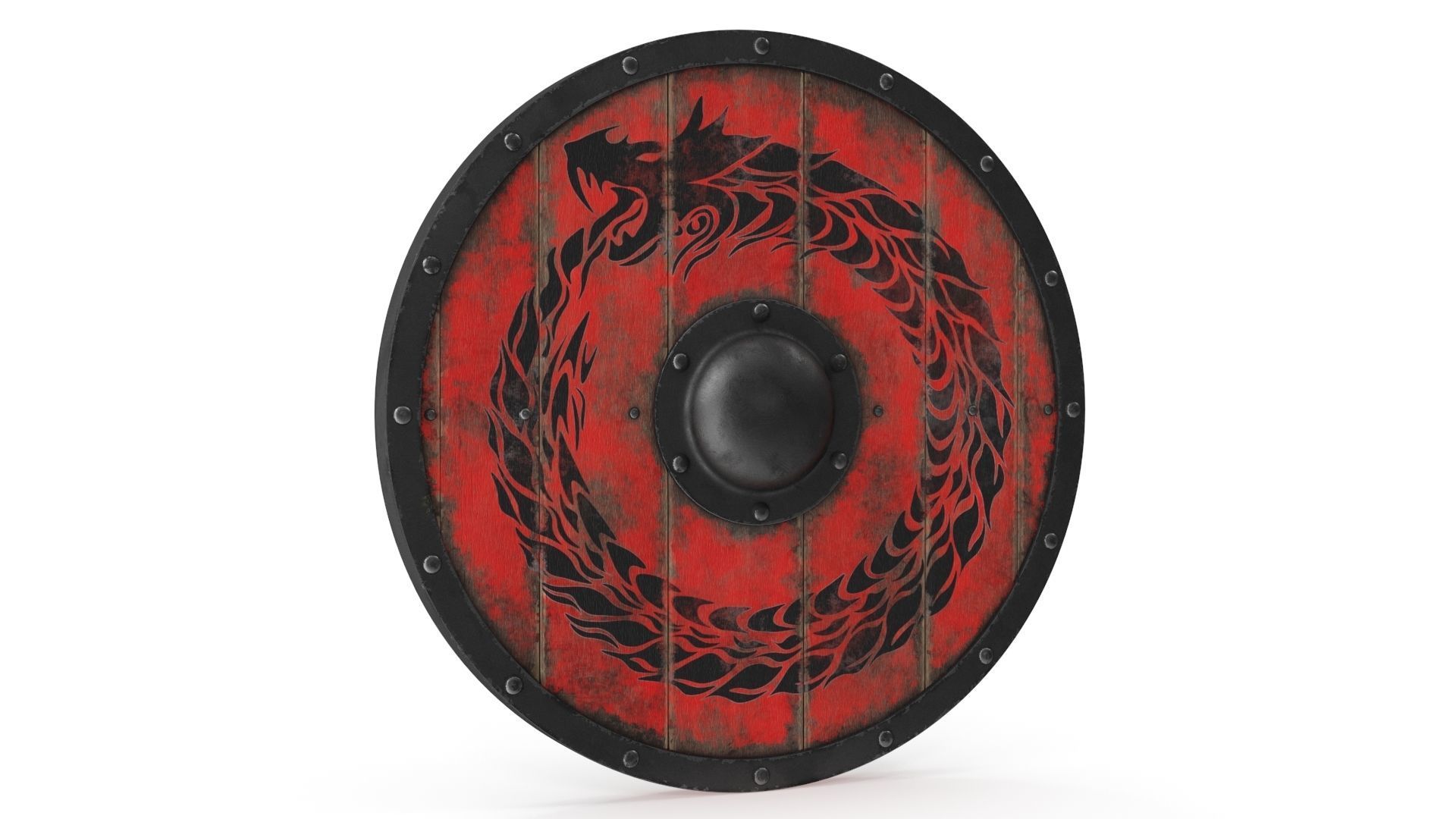 Wooden Viking Shields 3D model | CGTrader