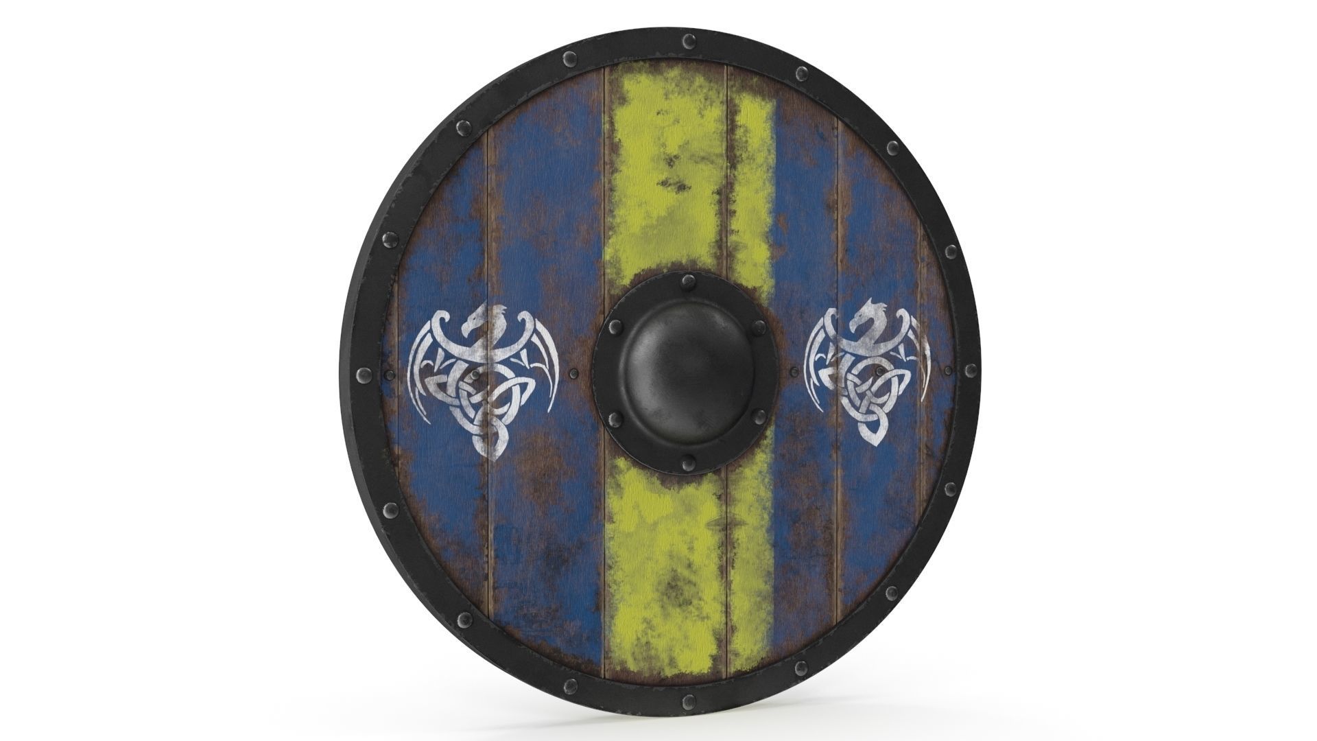 Wooden Viking Shields 3D model | CGTrader