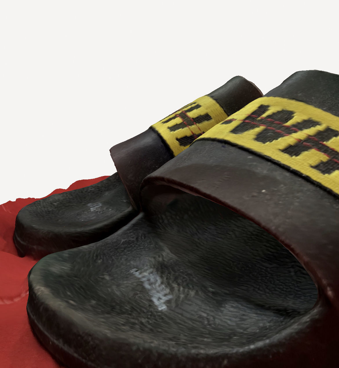Off White Slippers 3D model 3D printable | CGTrader