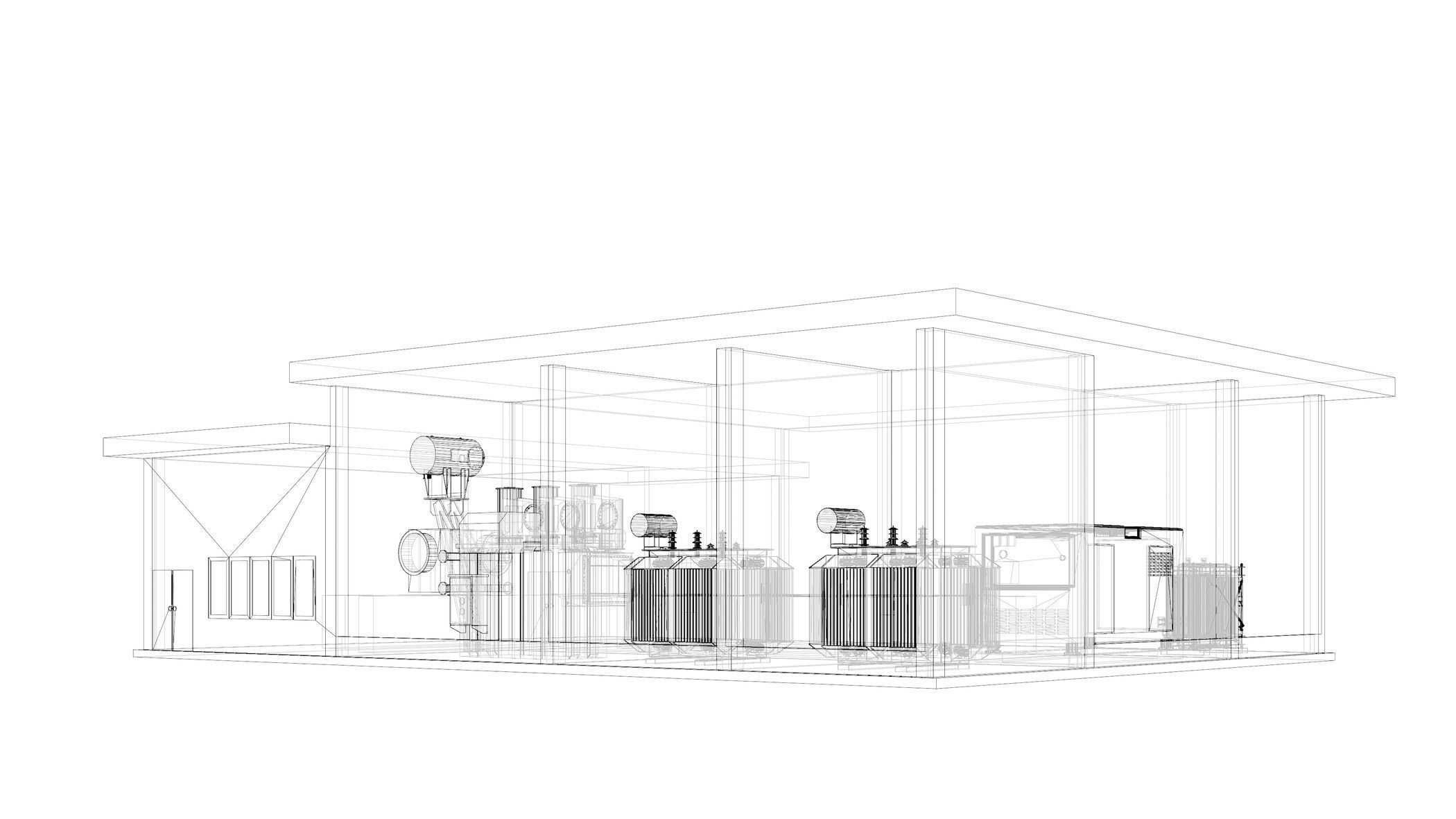Industrial building - transformer room 3D model | CGTrader