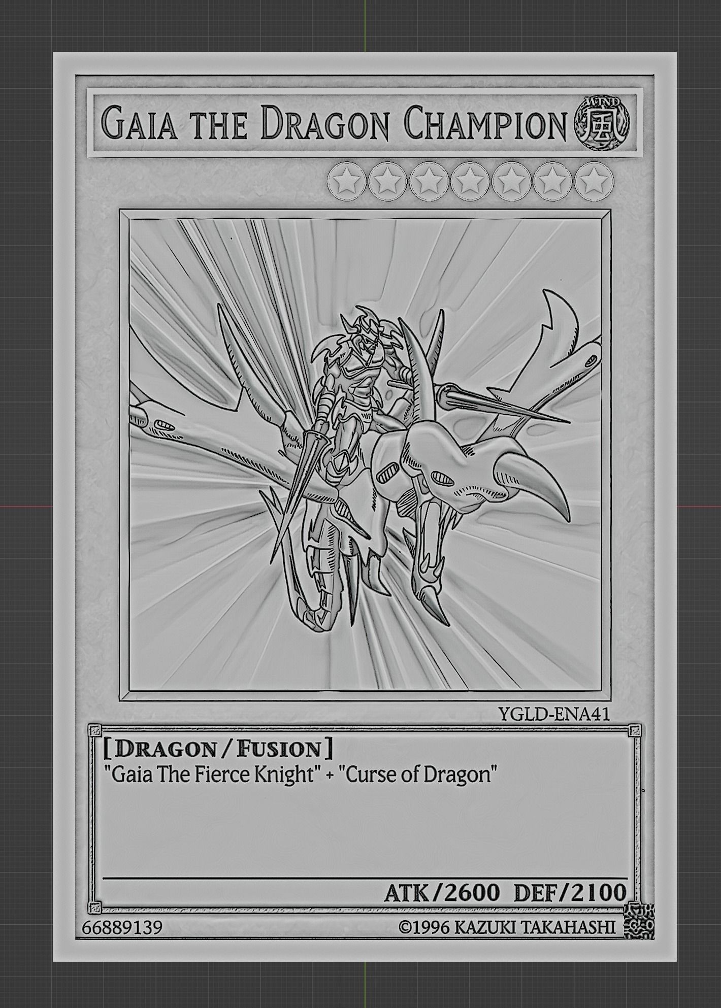 gaia the dragon champion - yugioh free 3D model 3D printable | CGTrader